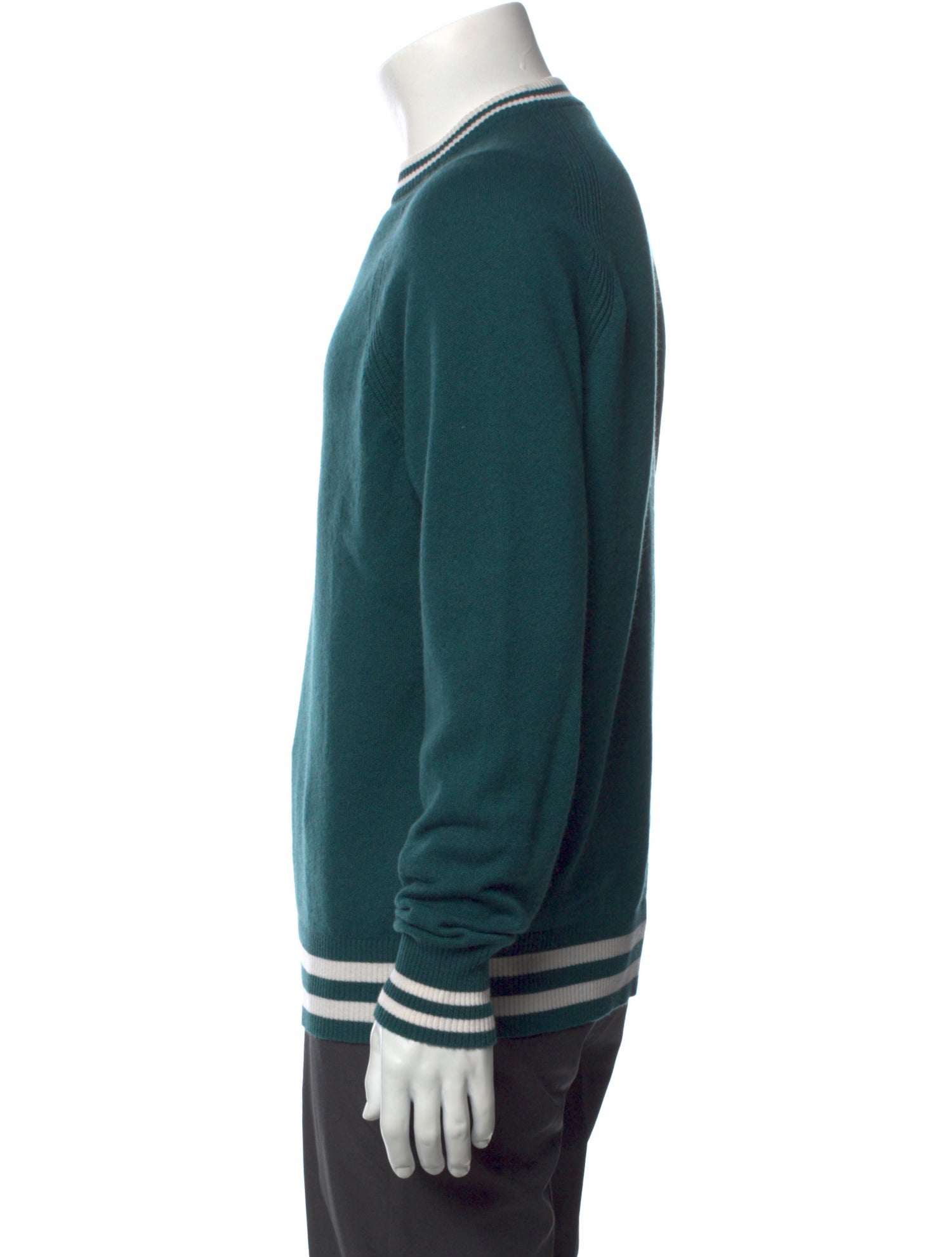 Loro Piana Cashmere Striped Pullover - Green Sweaters, Clothing ...