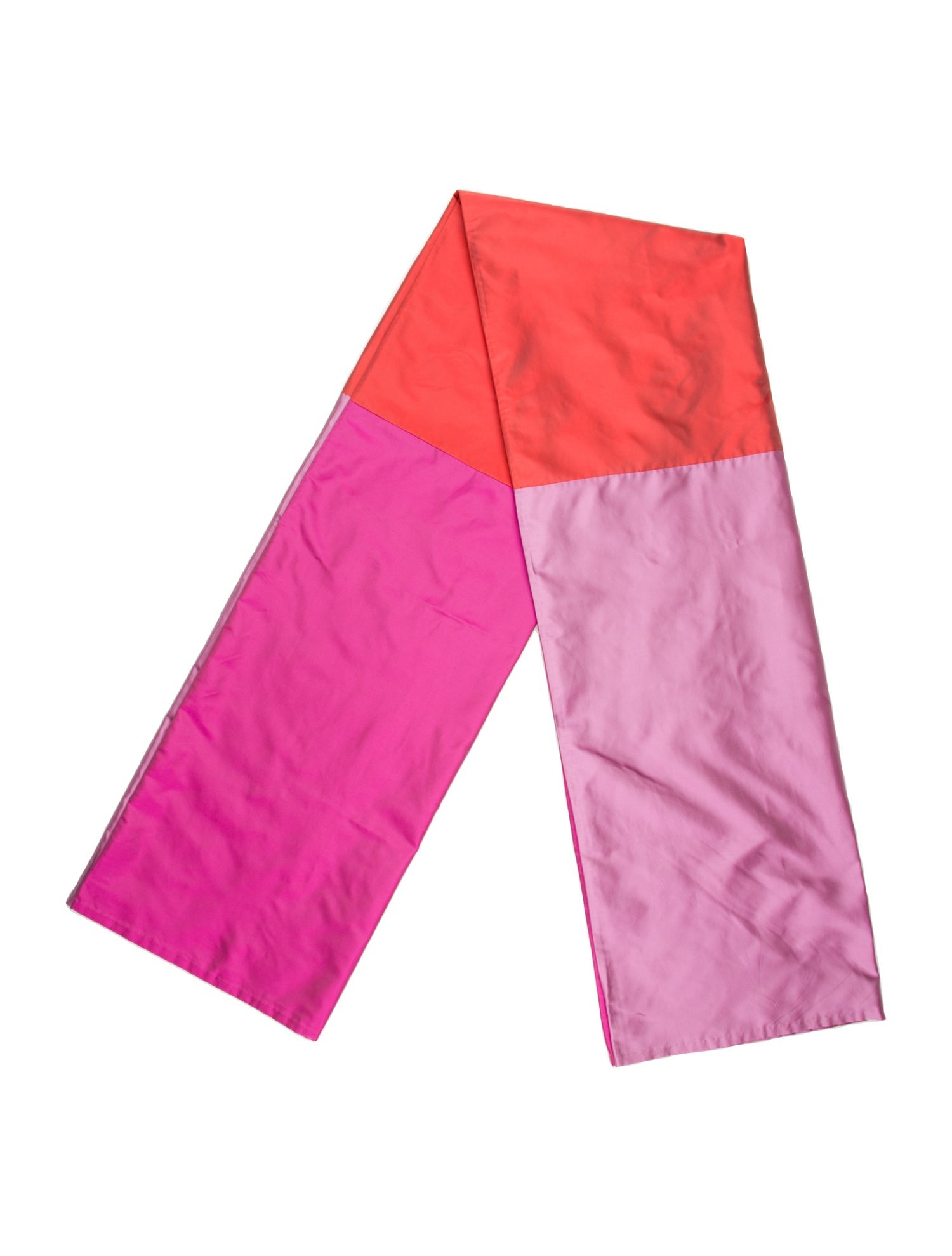 Loro Piana Silk Colorblock Pattern Scarf - Pink Scarves and Shawls ...