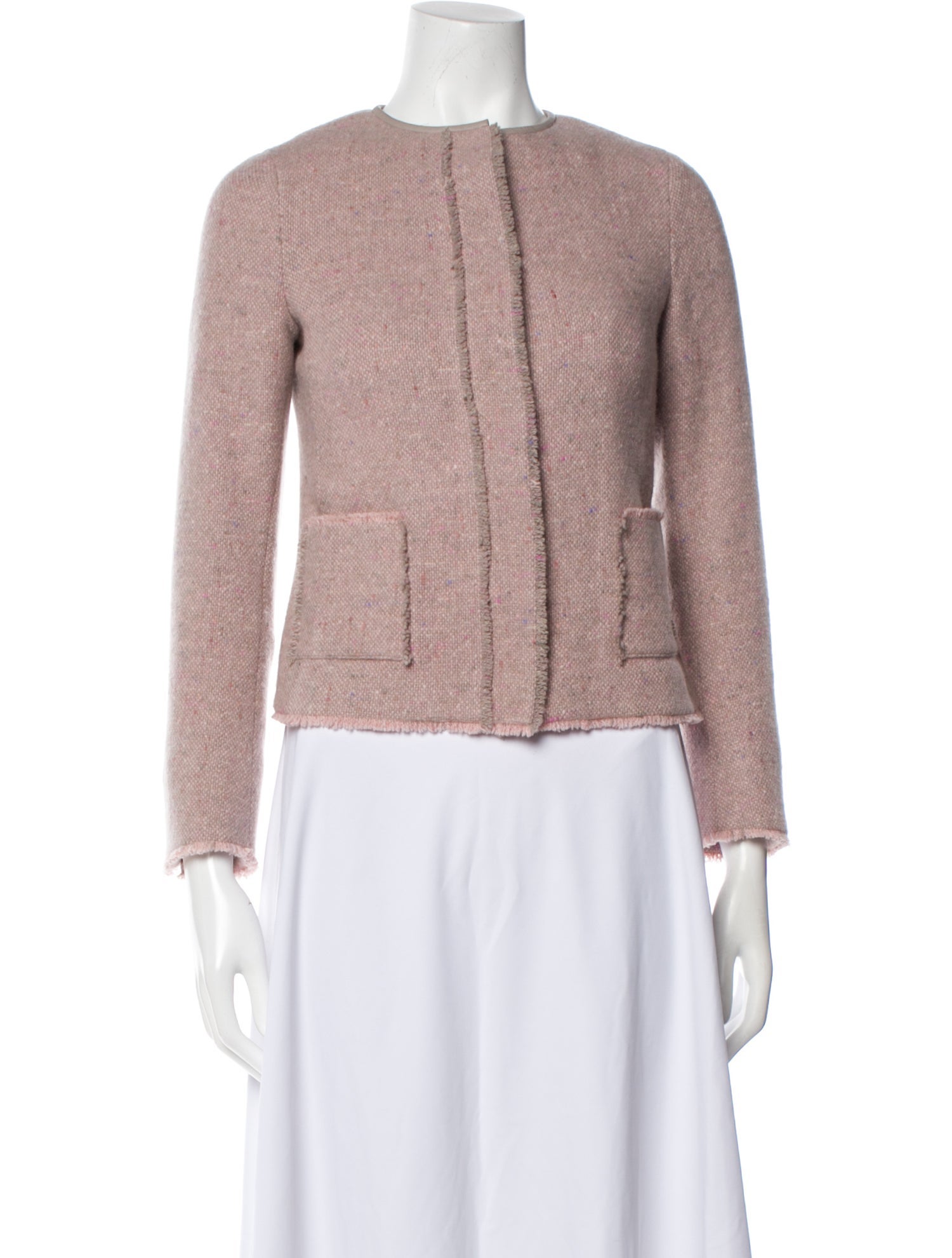 Loro Piana Virgin Wool Tweed Pattern Jacket - Pink Jackets, Clothing - LOR168241 | The RealReal