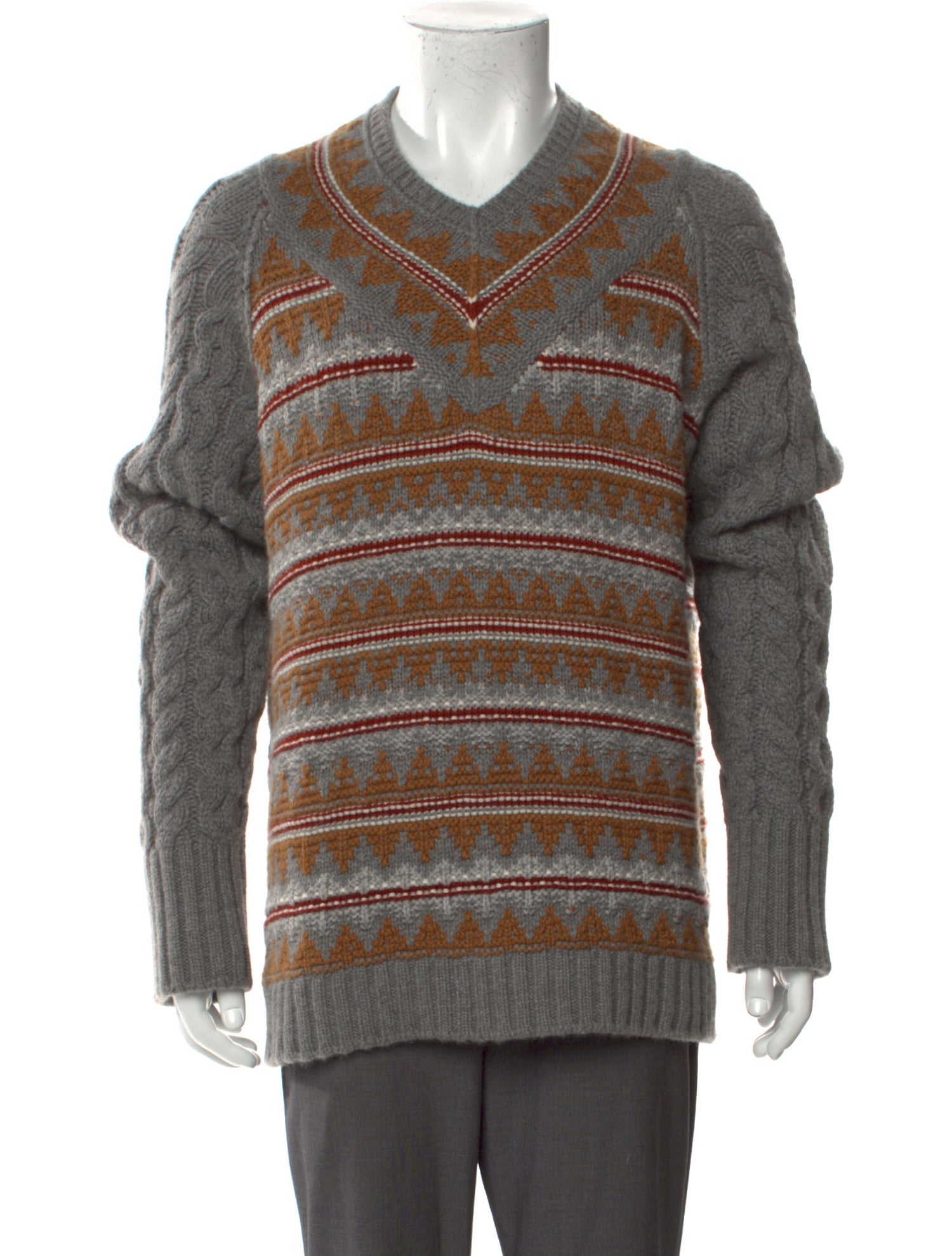 Loro Piana Cashmere Cable Knit Cashmere Pullover w/ Tags - Grey ...