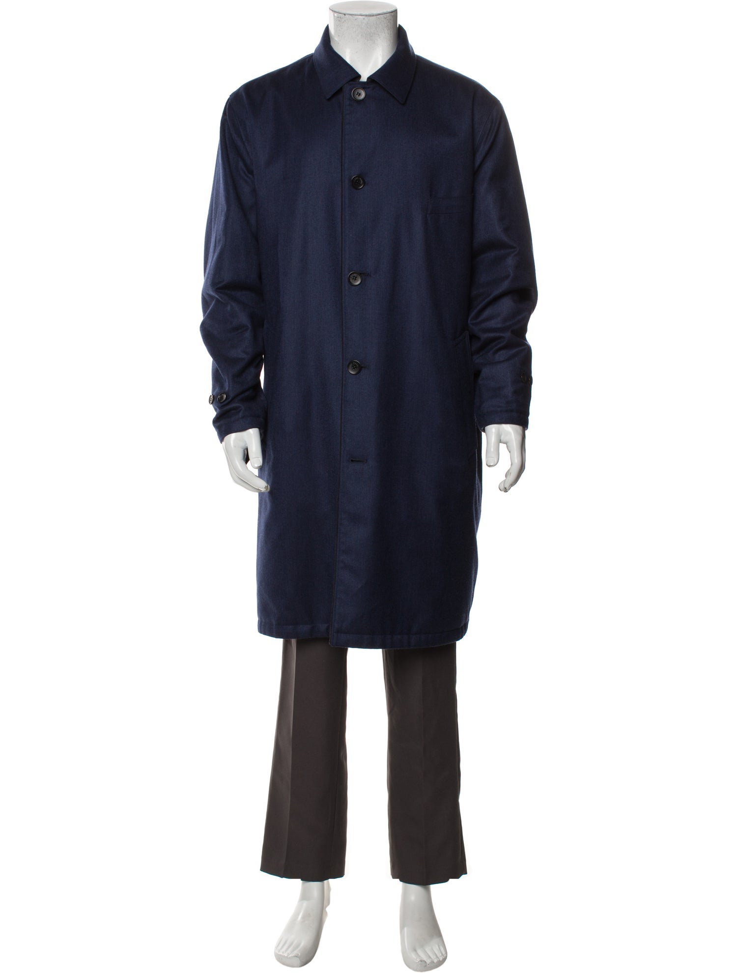 Loro Piana 'Storm System' Overcoat - Blue Outerwear, Clothing ...