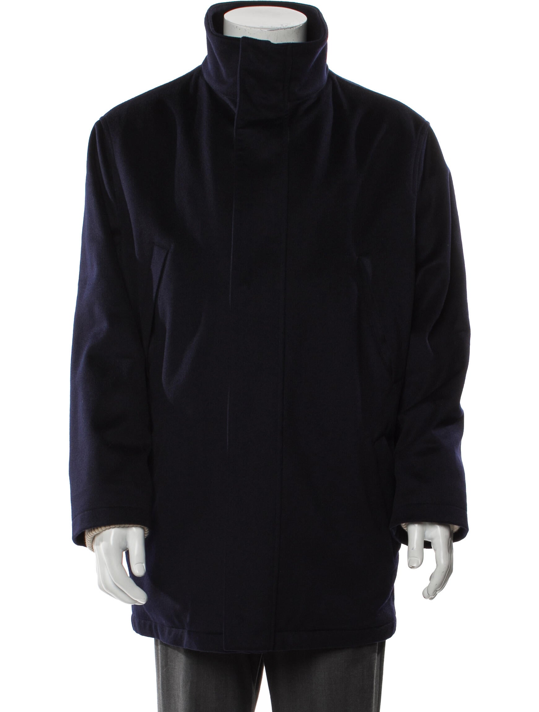 Loro Piana Storm System Cashmere Overcoat - Blue Outerwear, Clothing ...