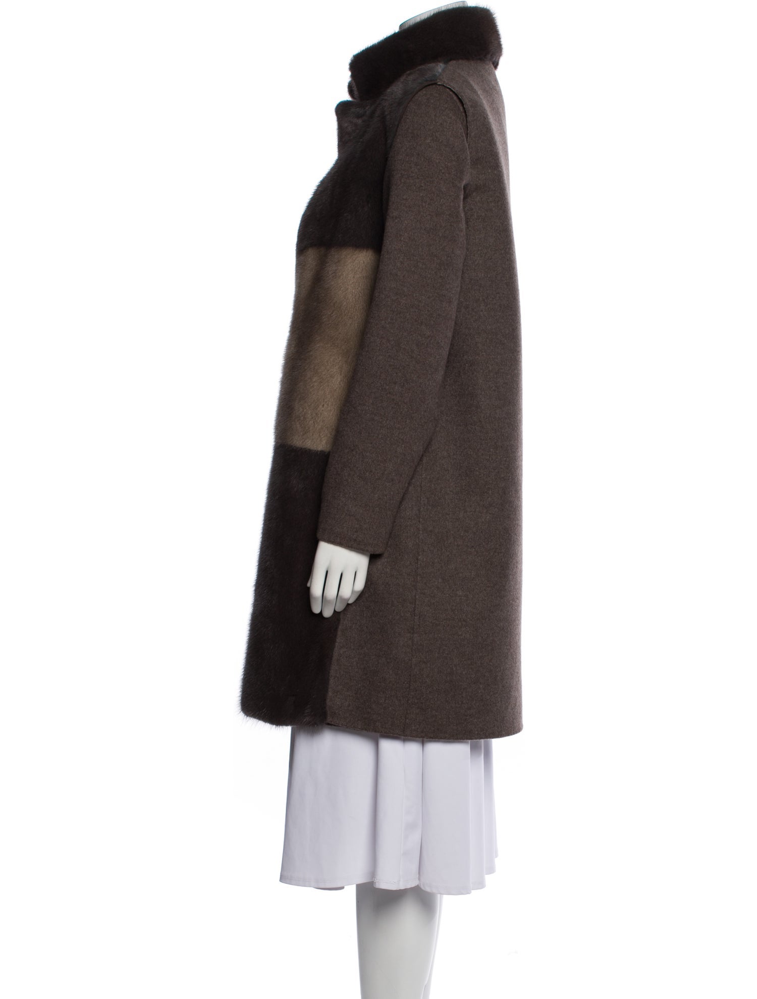 Attico Striped Faux Fur Coat - Black Coats, Clothing - ATTCO26887 | The ...