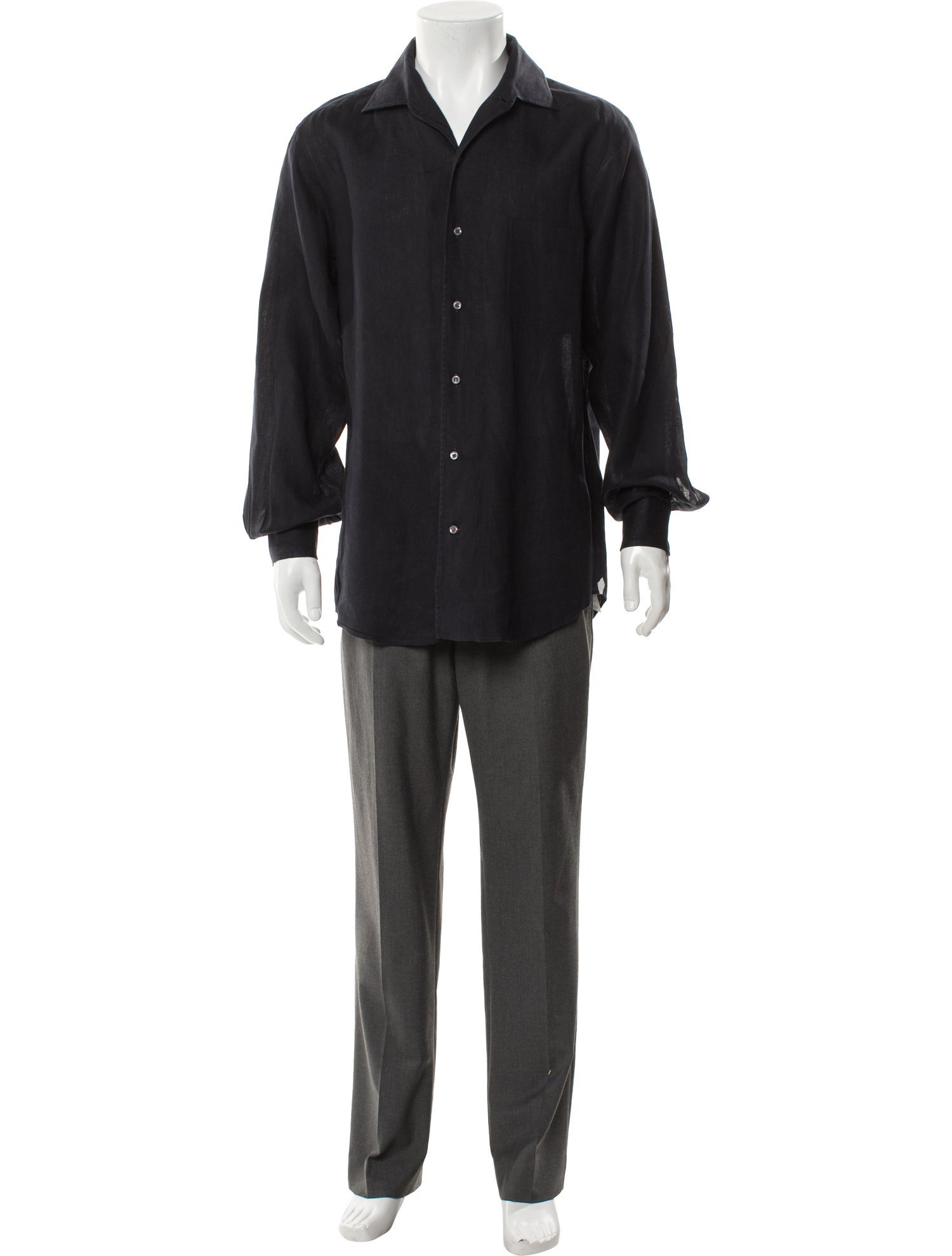 Loro Piana Andre Linen Shirt - Black Casual Shirts, Clothing ...
