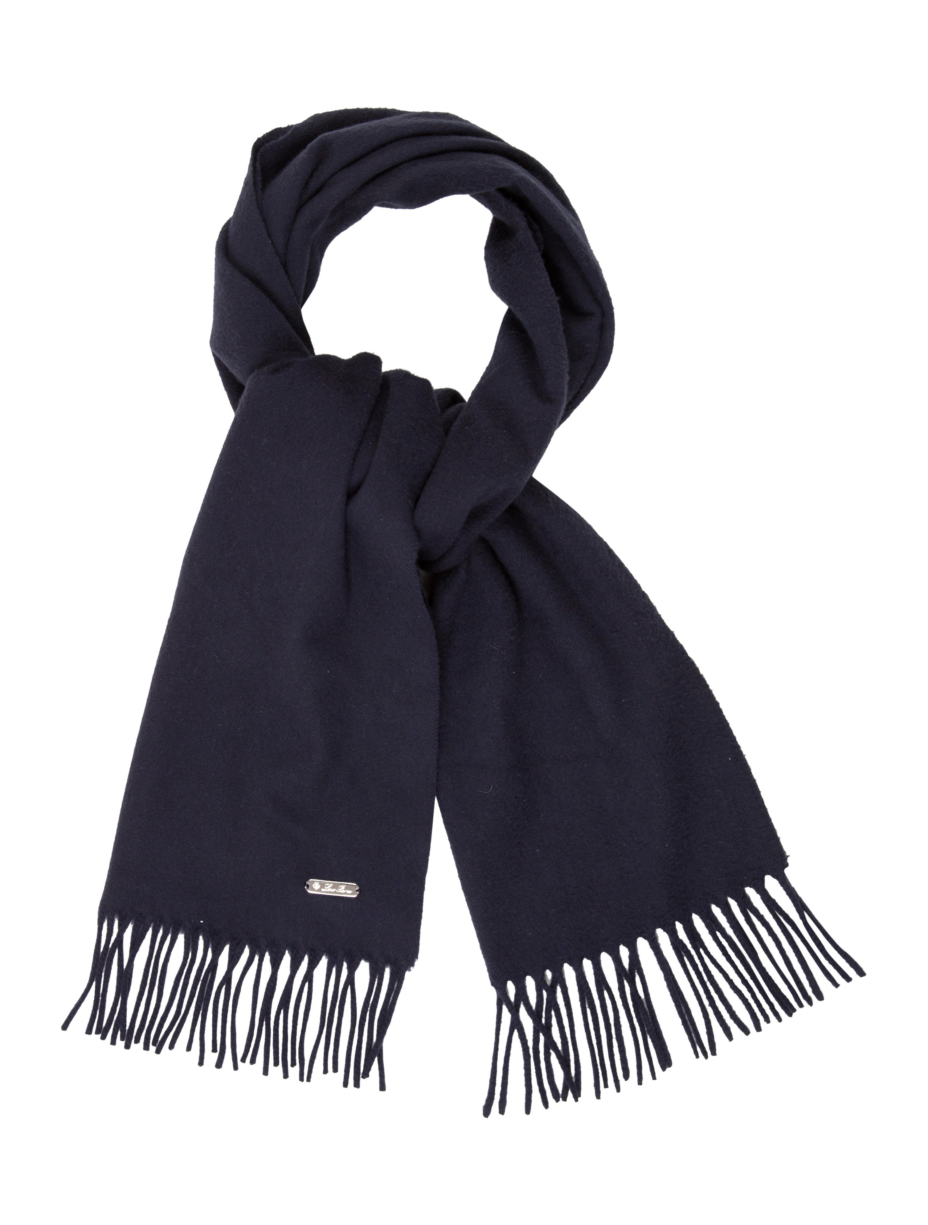 Loro Piana Fringe-Trimmed Vicuna Scarf w/ Tags - Blue Scarves ...