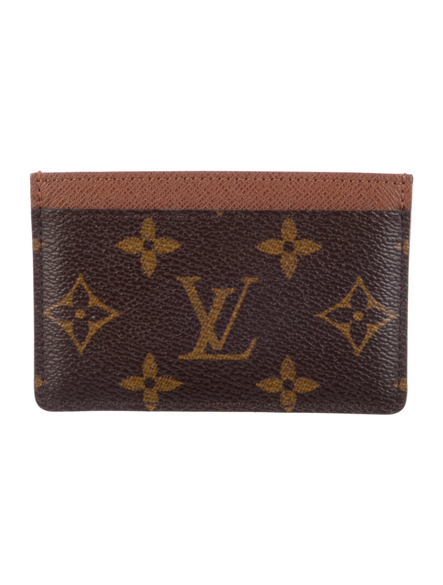 Louis Vuitton Monogram Pattern Coated Canvas Card Case - Brown Wallets ...