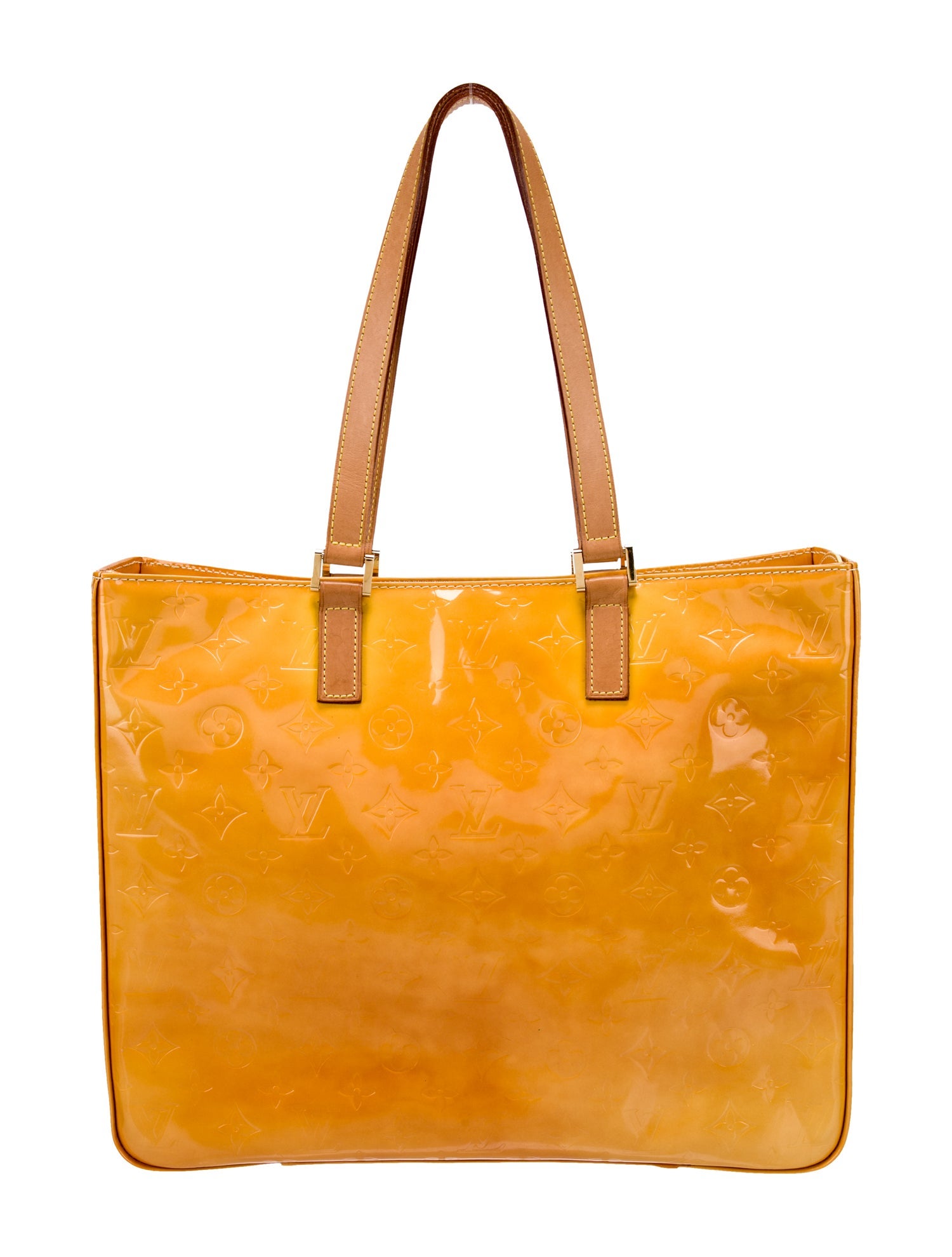 Louis Vuitton Vernis Patent Leather Houston Vintage - Orange Totes ...