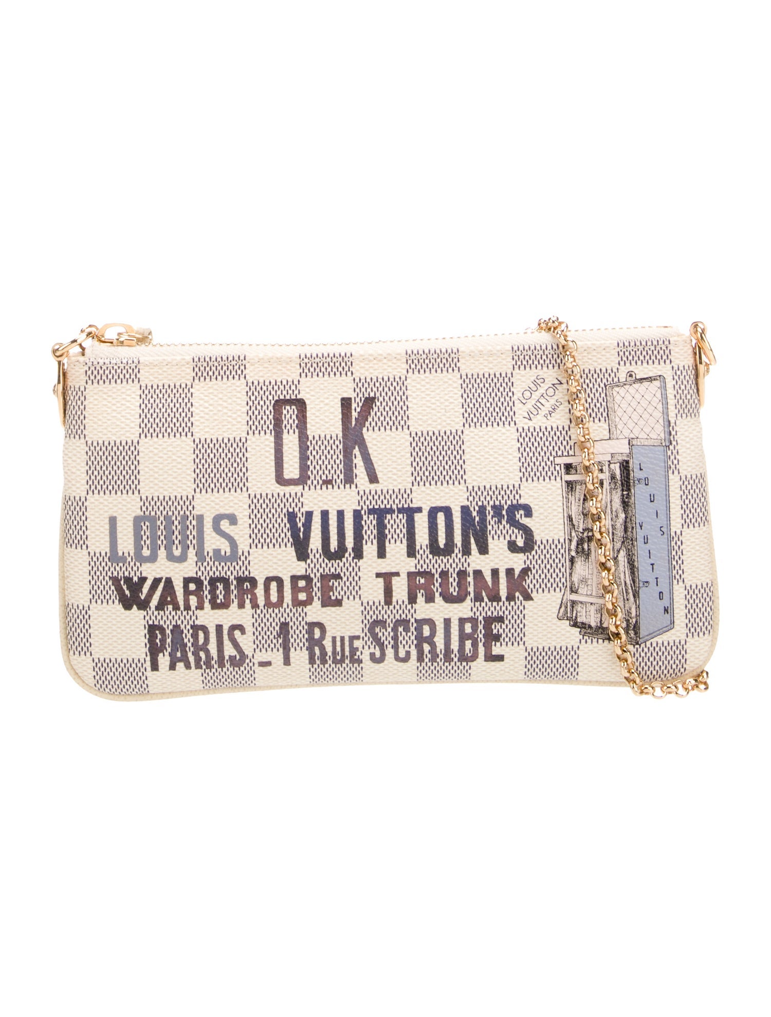 Louis Vuitton Damier Azur Pochette Milla - Neutrals Mini Bags, Handbags ...