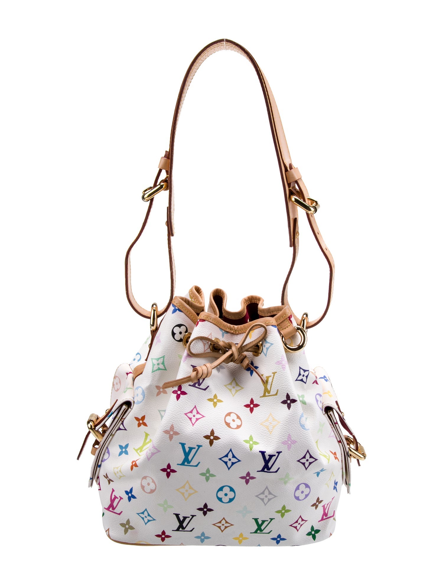 Louis Vuitton Multicolore Monogram Noé Petit - White Bucket Bags ...