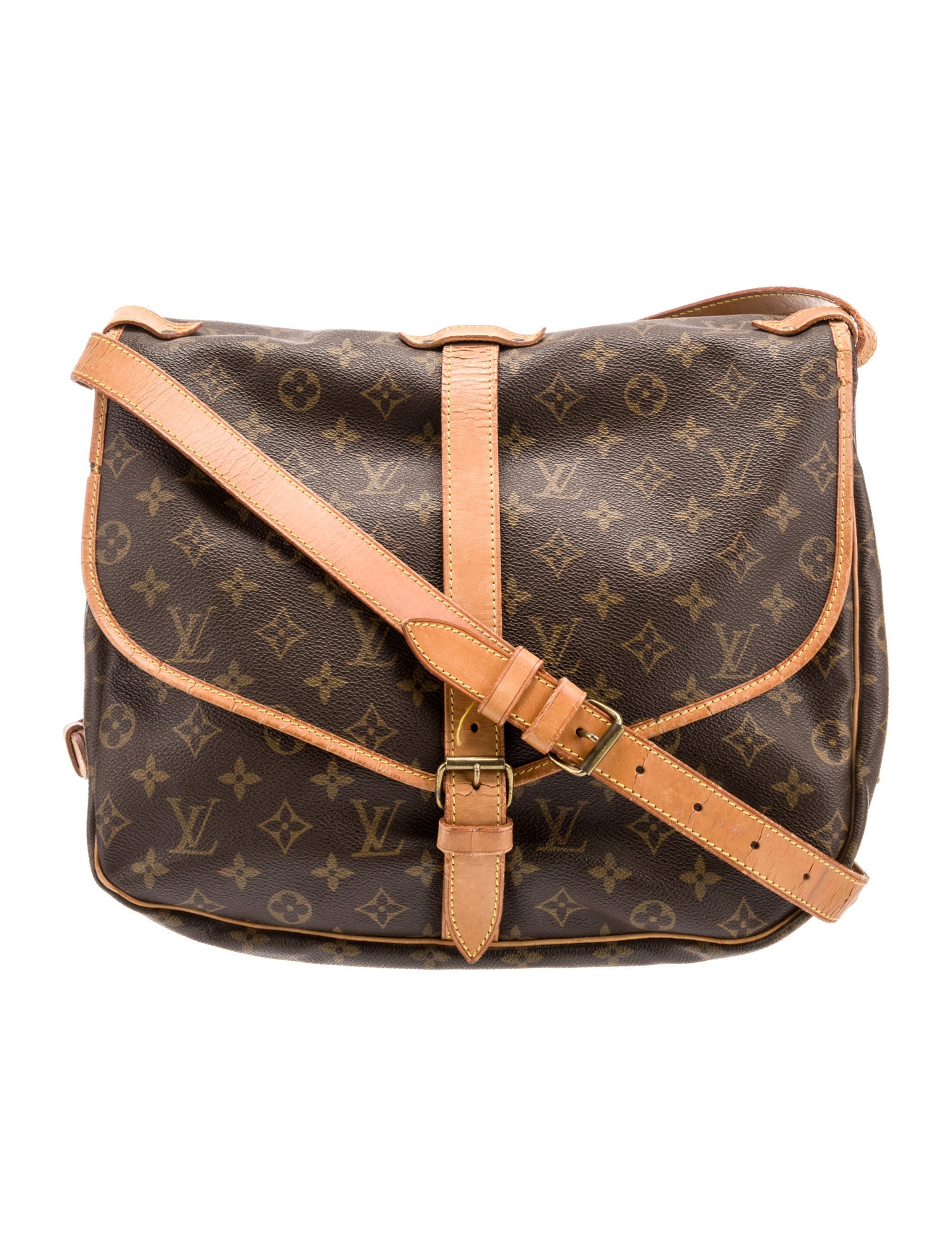Louis Vuitton LV Monogram Saumur 35 Vintage - Brown Crossbody Bags ...