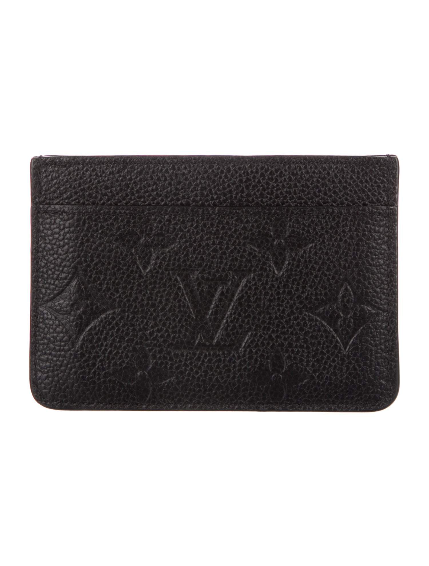 Louis Vuitton LV Monogram Empreinte Leather Card Case - Black Wallets ...
