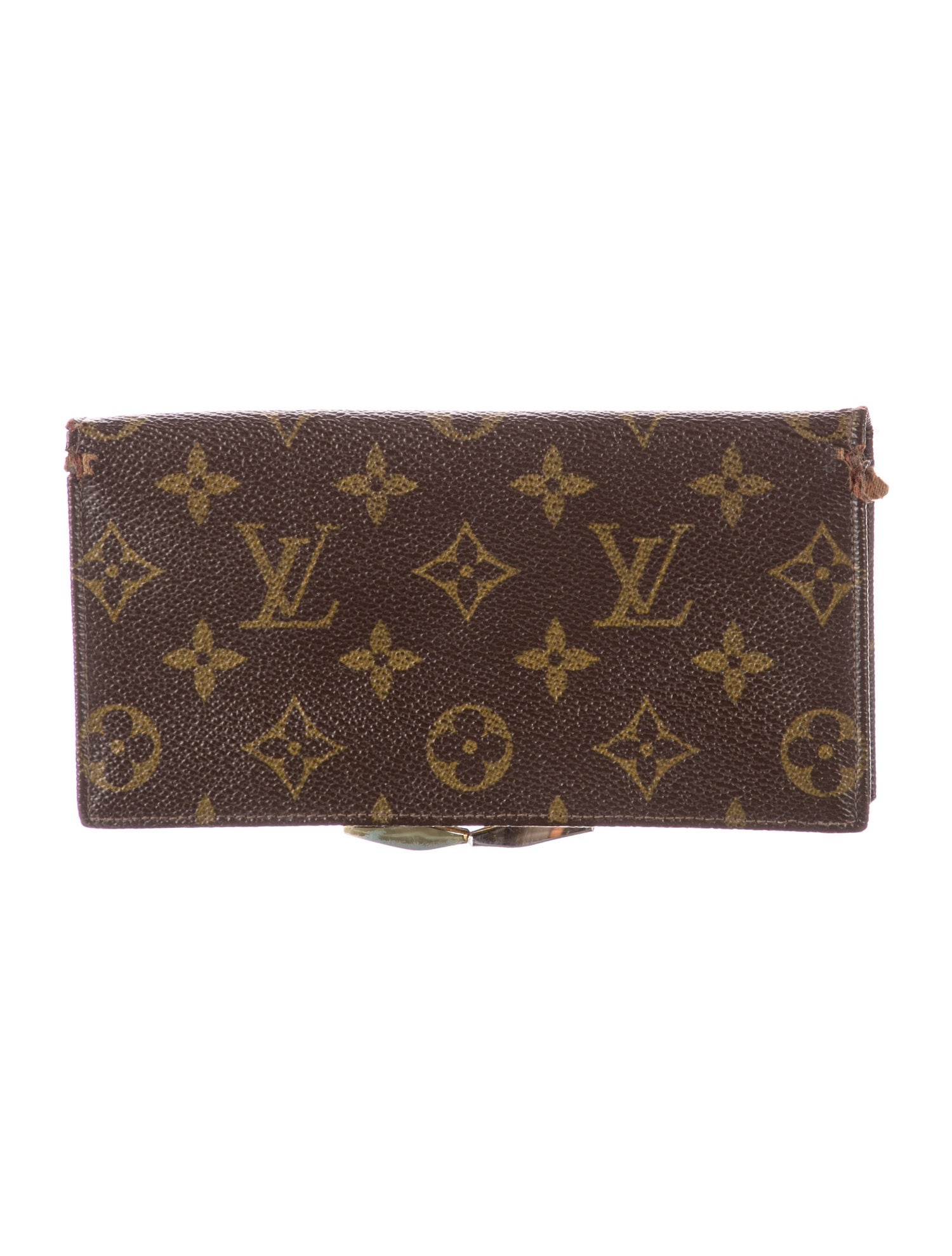 Louis Vuitton Vintage LV Monogram French Purse - Brown Wallets ...