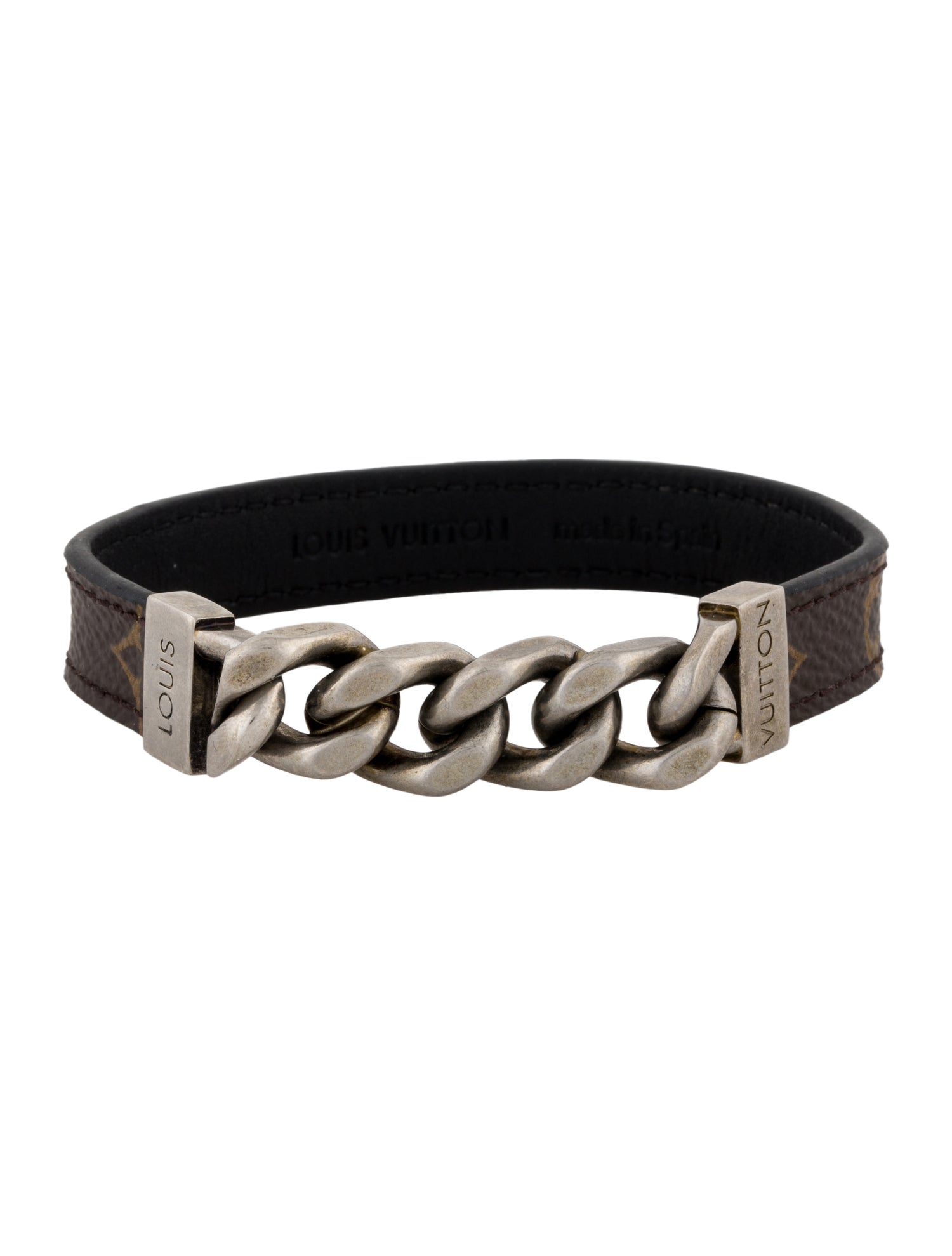 Louis Vuitton Monogram Chain Link Wrap Bracelet - Palladium-Plated Wrap ...
