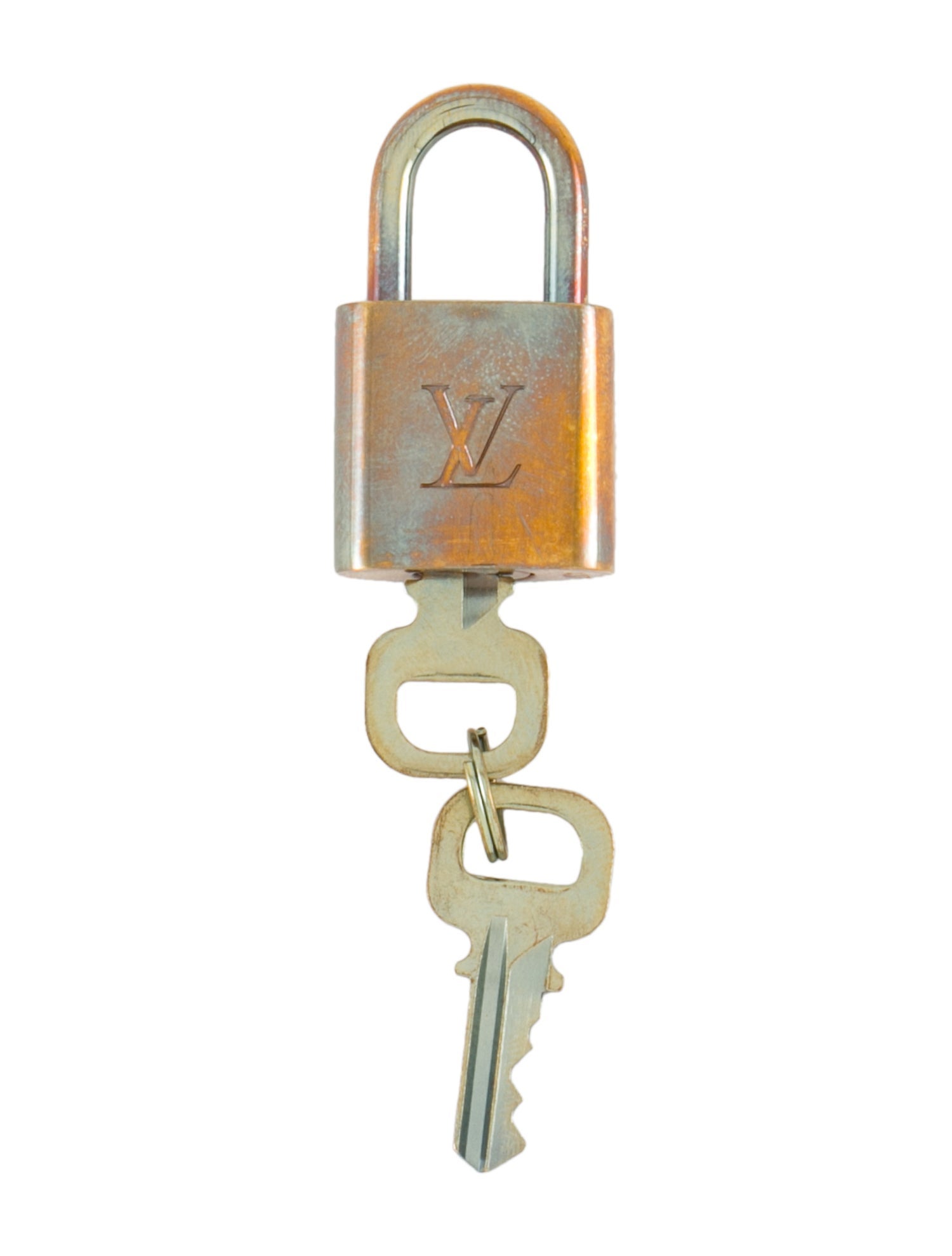 Louis Vuitton Brass Lock & Key Set - Gold Keychains, Accessories ...