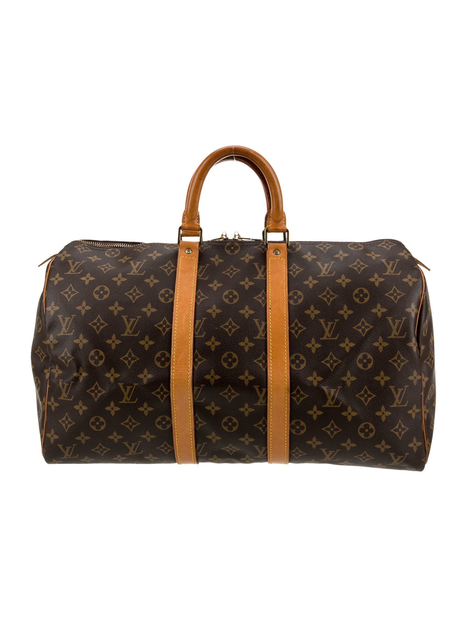 Louis Vuitton LV Monogram Keepall Bandouliere 50 Vintage - Brown ...