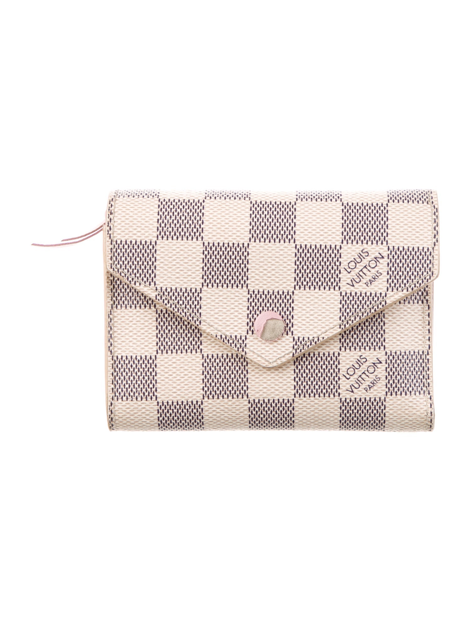 Louis Vuitton Damier Azur Pattern Coated Canvas Victorine Wallet ...