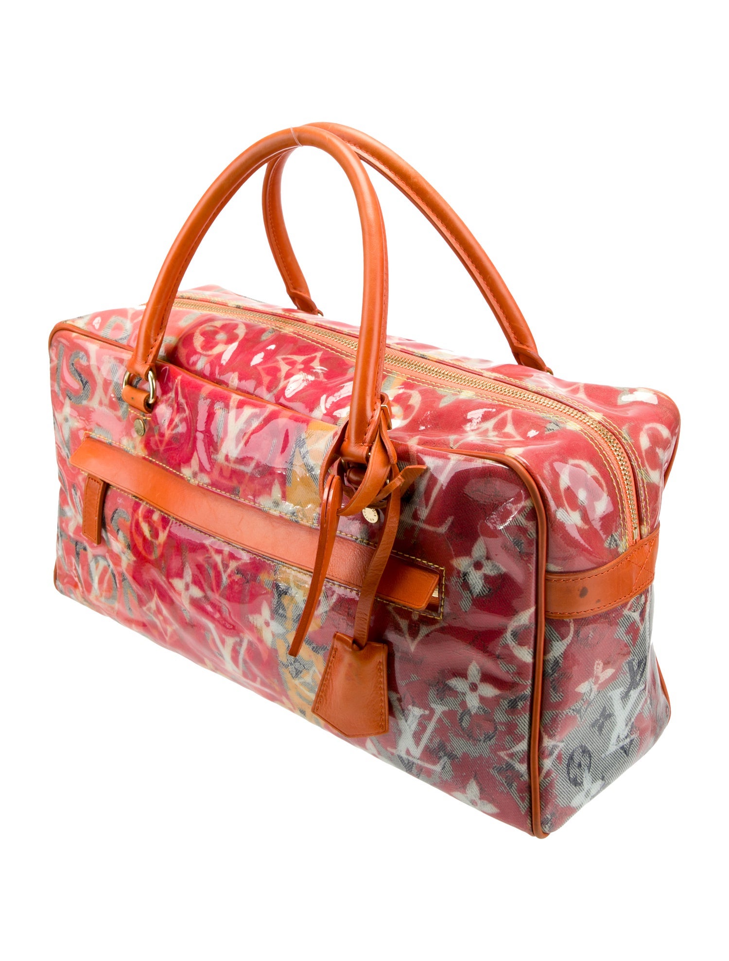 Louis Vuitton PVC Pulp Weekender PM Vintage - Orange Handle Bags ...
