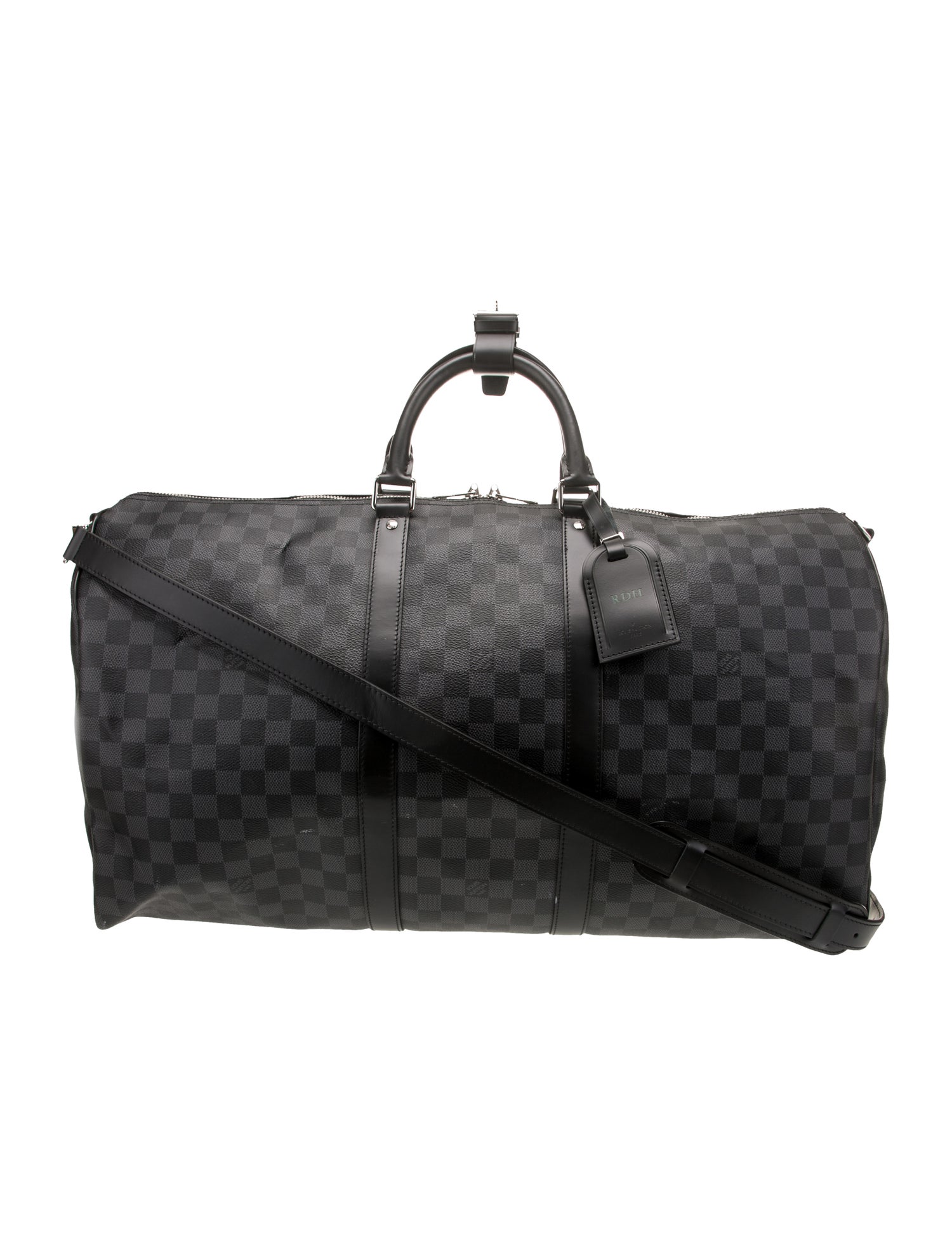 Louis Vuitton Damier Graphite Weekender Bag 55 - Black Luggage and ...