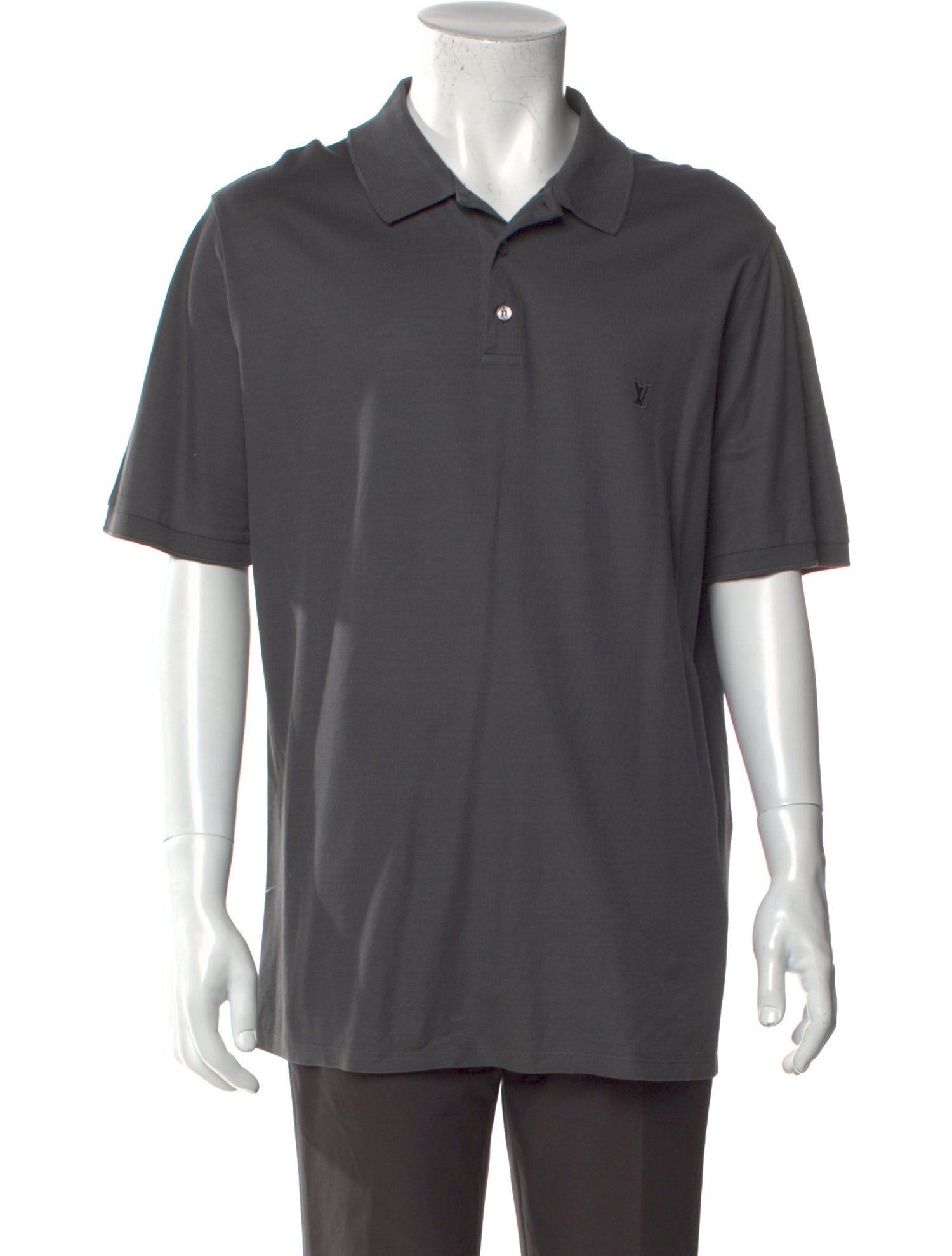 Louis Vuitton LV Monogram Collar Polo Shirt - Grey Polos, Clothing ...