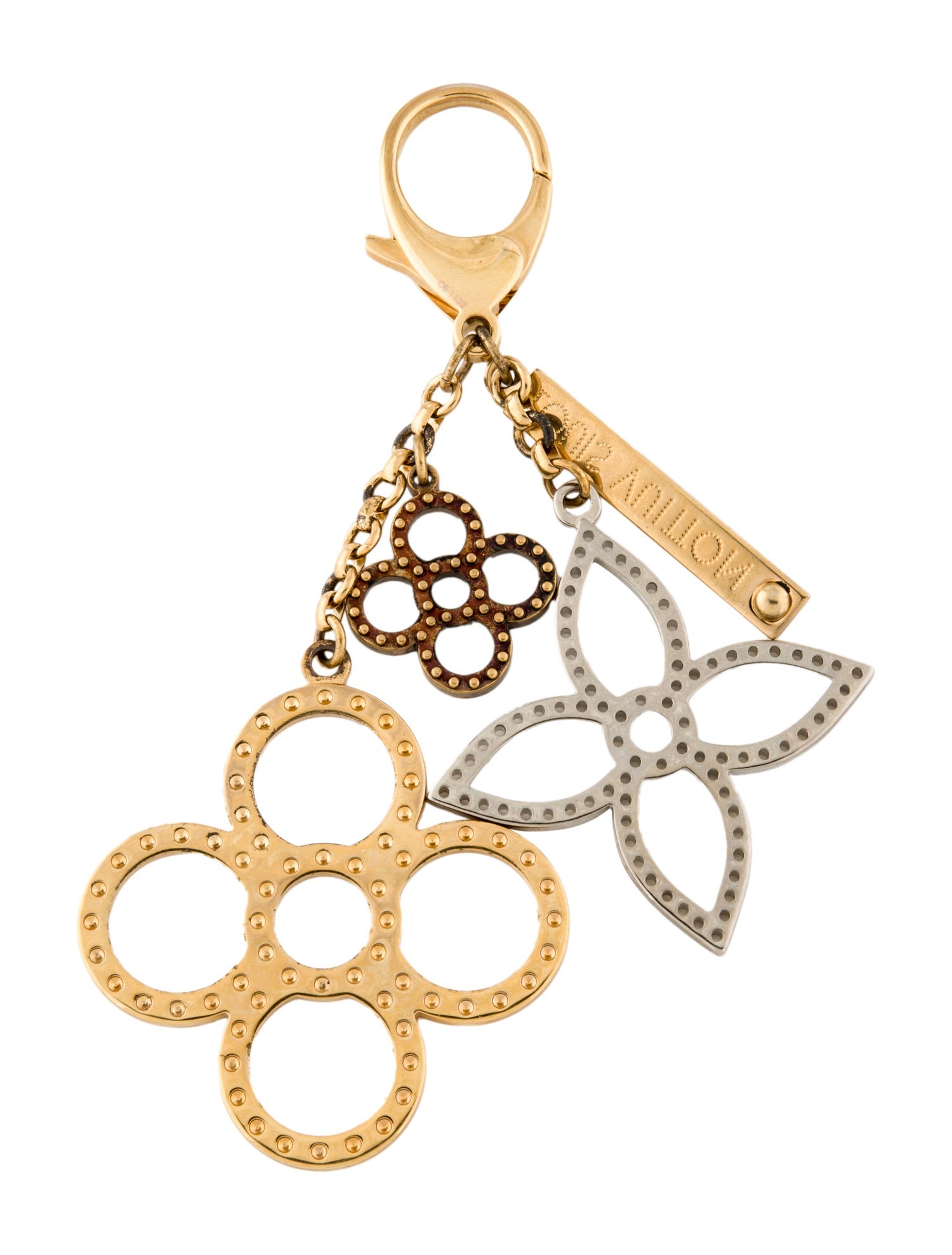 Louis Vuitton Tapage Key Holder & Bag Charm - Gold Keychains ...