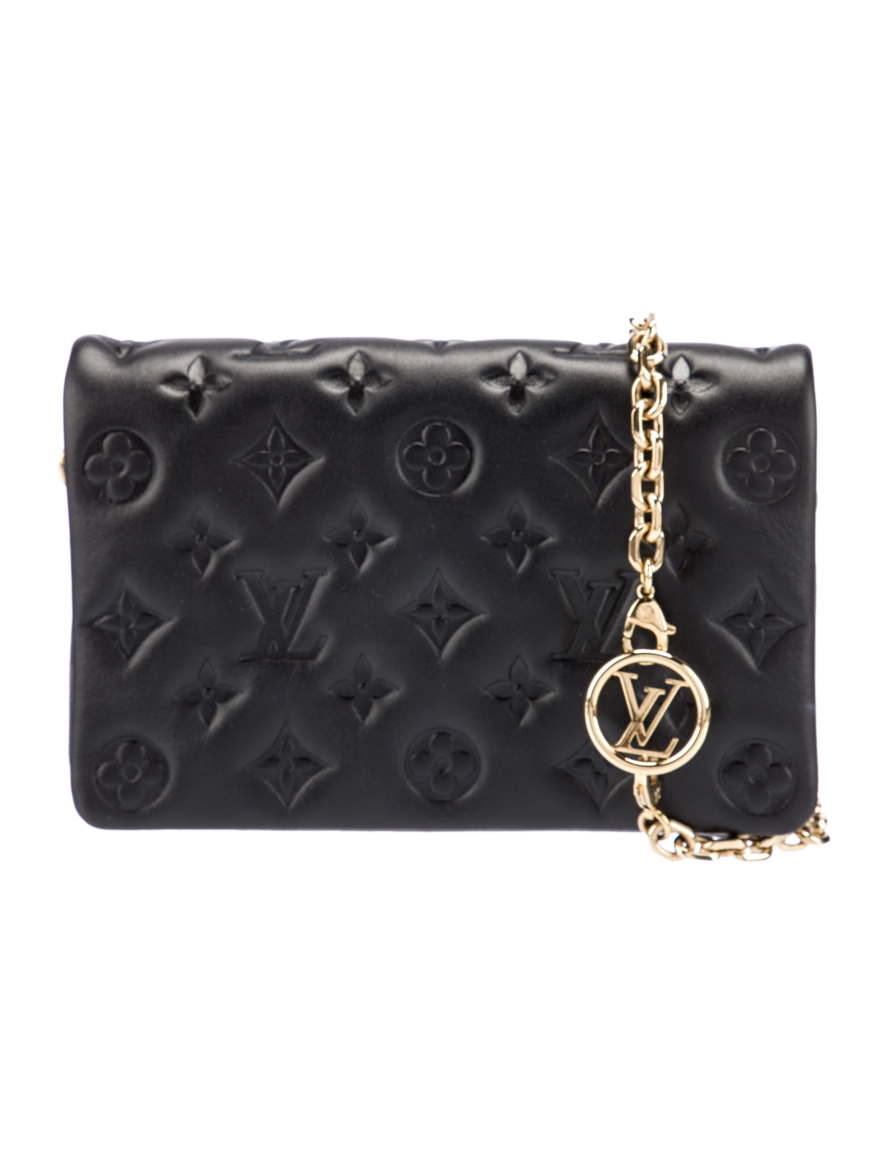 Louis Vuitton Monogram Embossed Pochette Coussin - Black Shoulder Bags ...