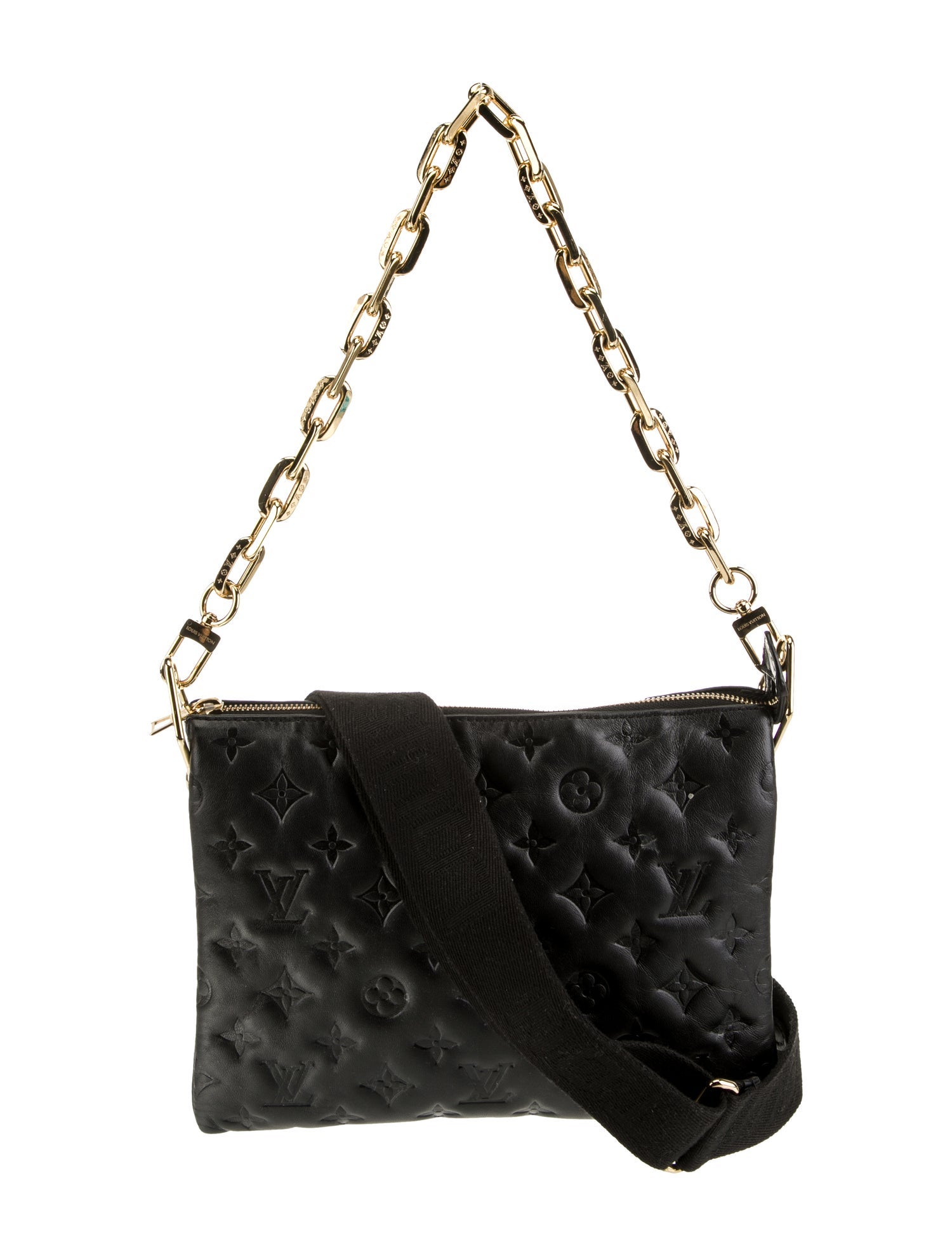 Louis Vuitton Monogram Embossed Coussin PM - Black Shoulder Bags ...