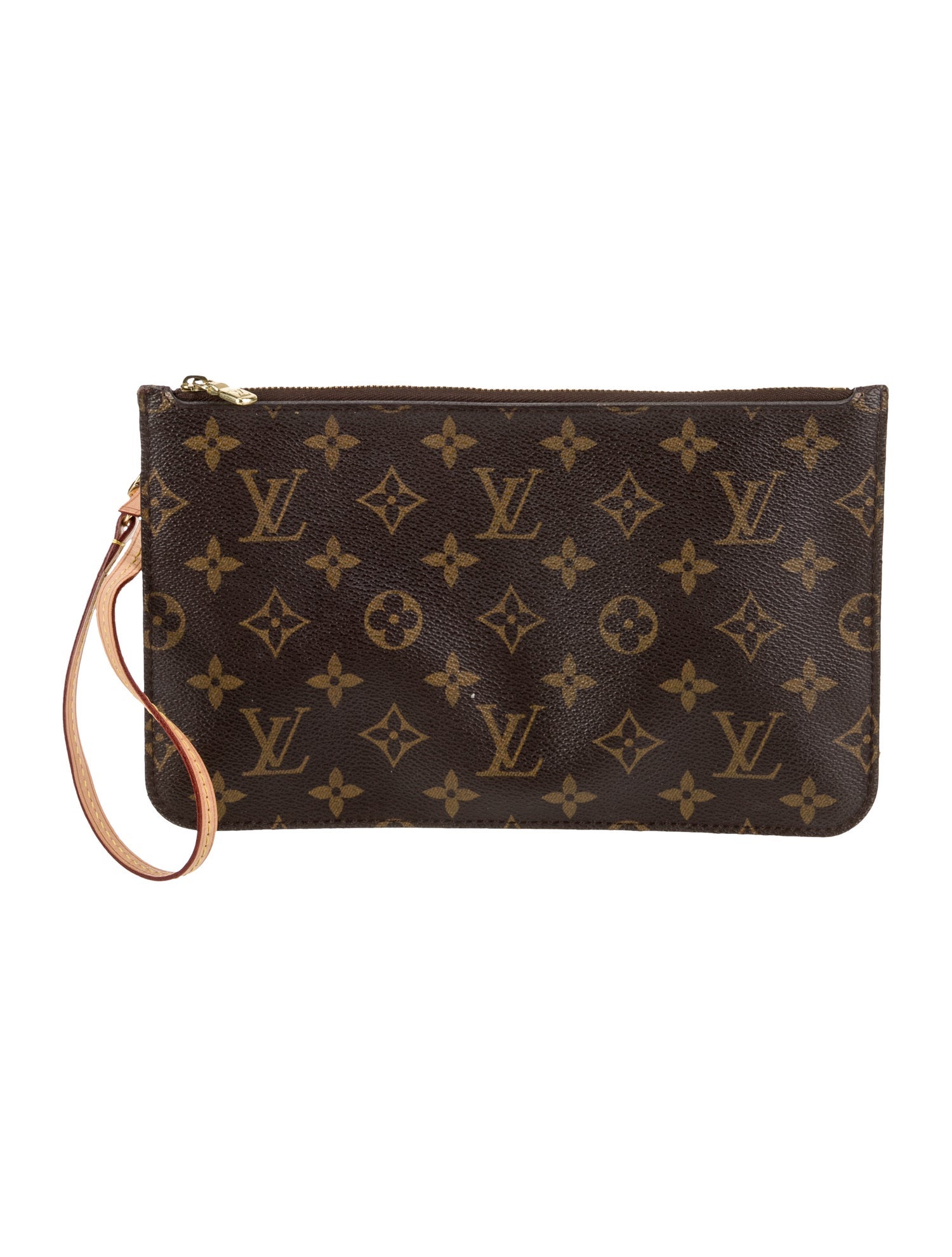 Louis Vuitton LV Monogram Neverfull Pouch - Brown Clutches, Handbags ...
