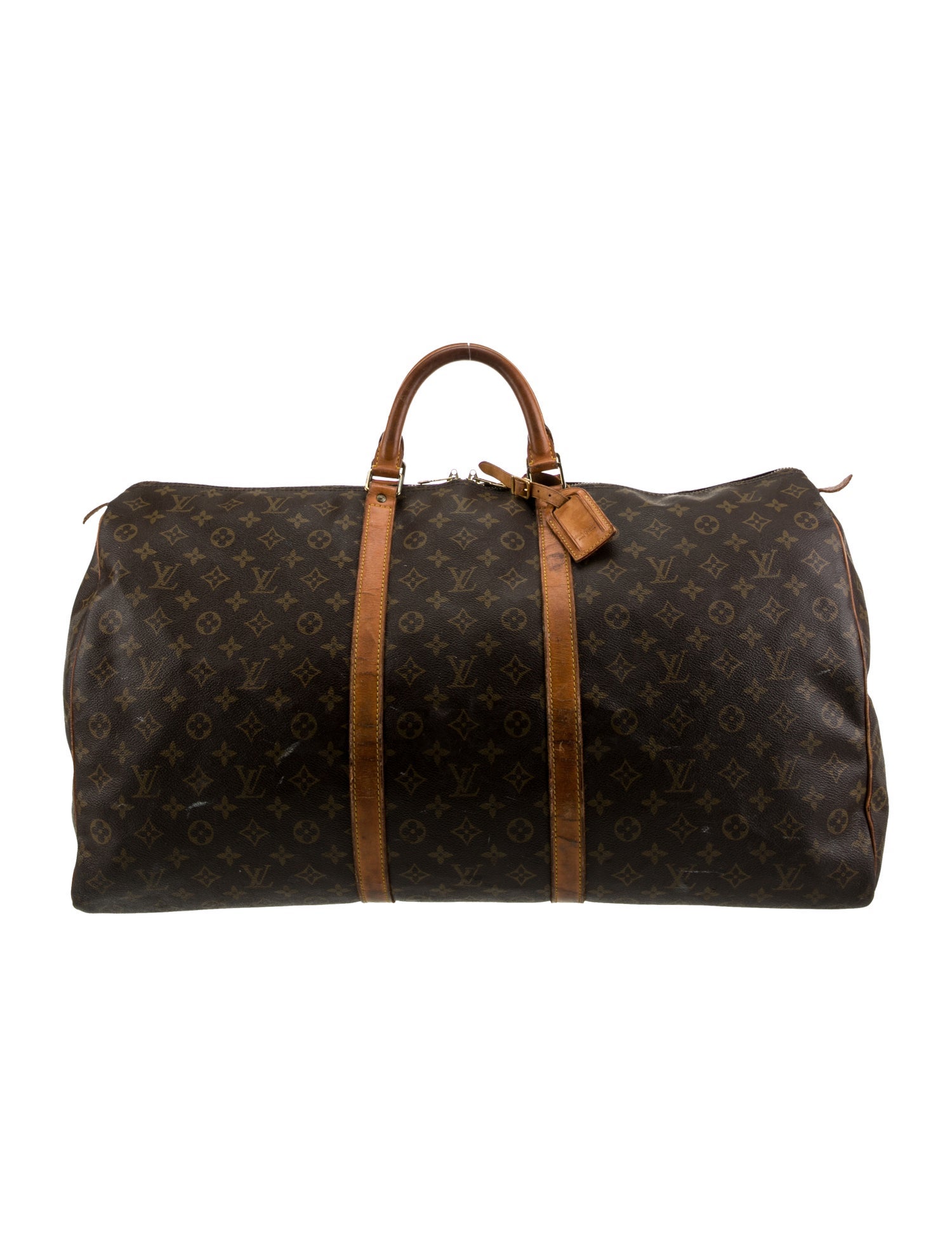 Louis Vuitton LV Monogram Keepall 60 Vintage - Brown Luggage and Travel, Handbags - LOU1017406 ...