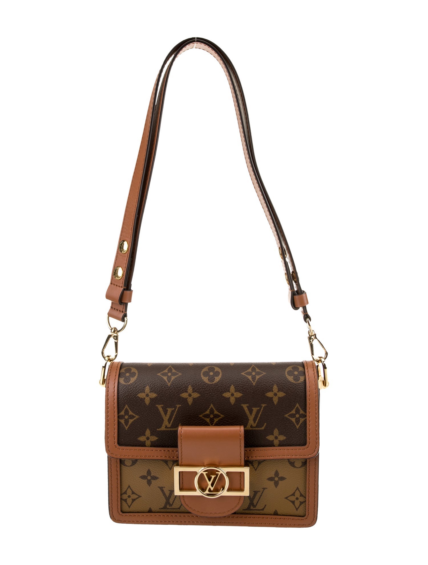 Louis Vuitton Monogram Reverse Dauphine Mini - Brown Shoulder Bags ...