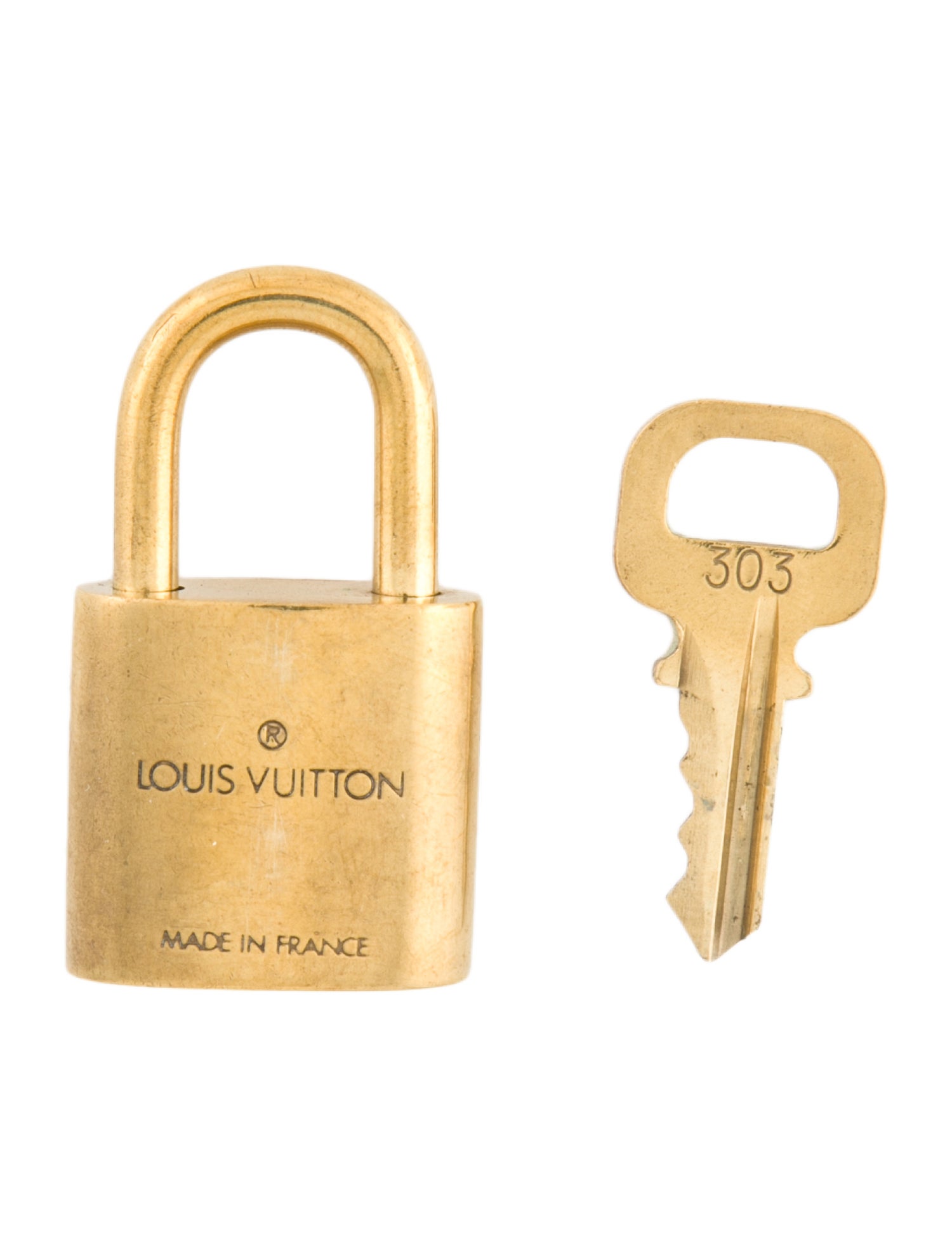Louis Vuitton Brass Lock & Key Set - Gold Bag Accessories, Accessories ...