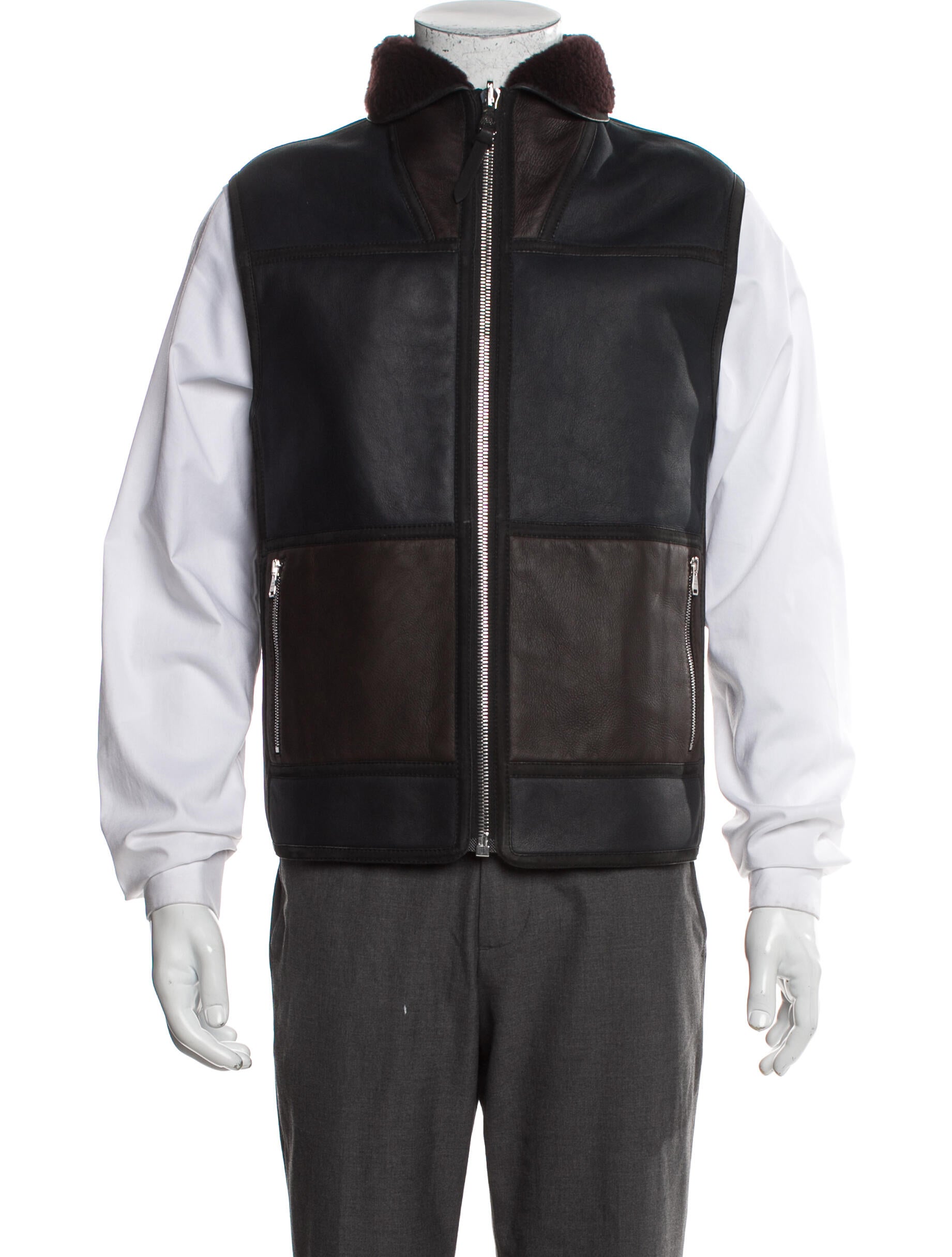 Louis Vuitton 2014 Shearling Vest - Blue Outerwear, Clothing ...