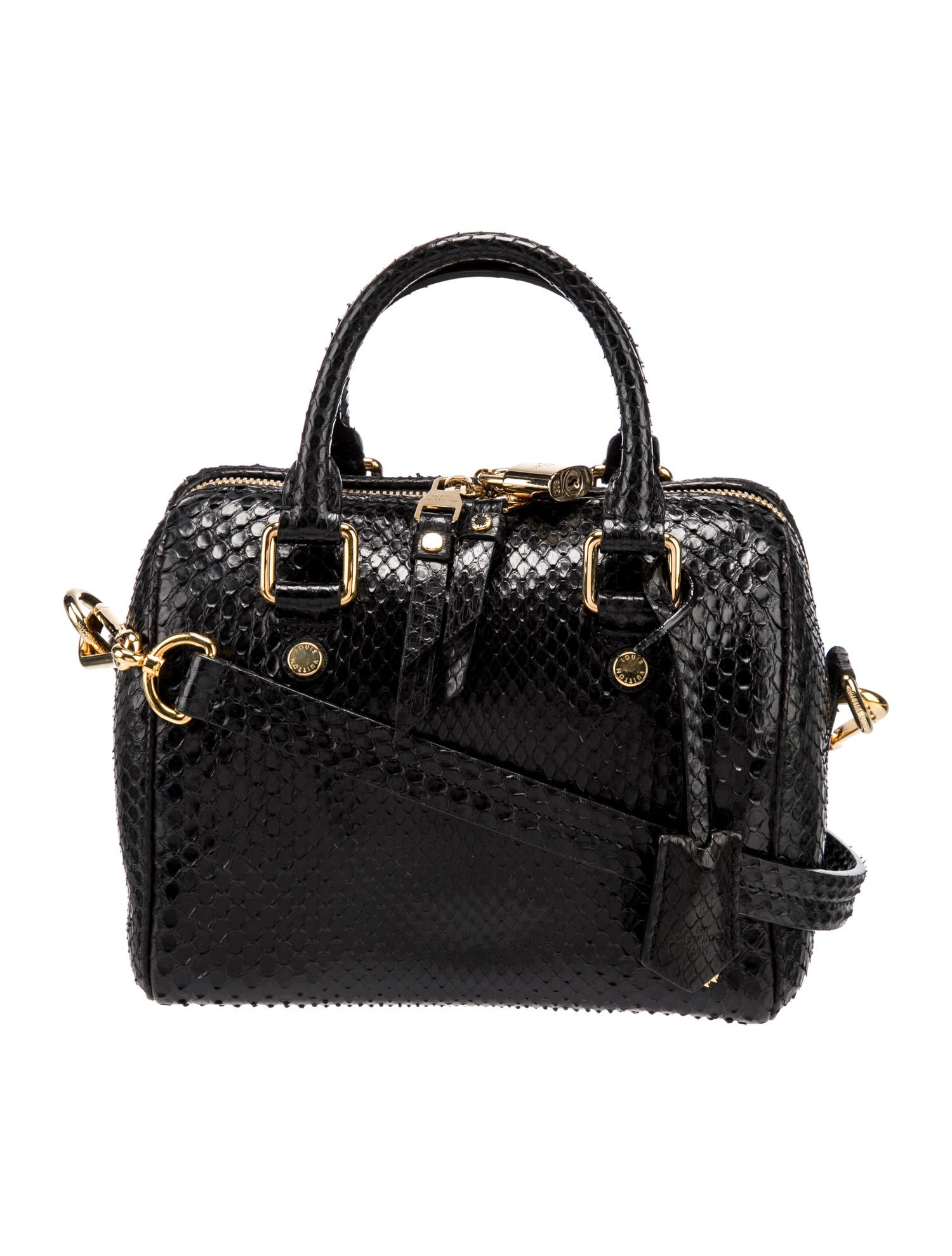 Louis Vuitton Snakeskin Speedy Bandouliere 20 - Black Handle Bags, Handbags - LOU1020633 | The ...