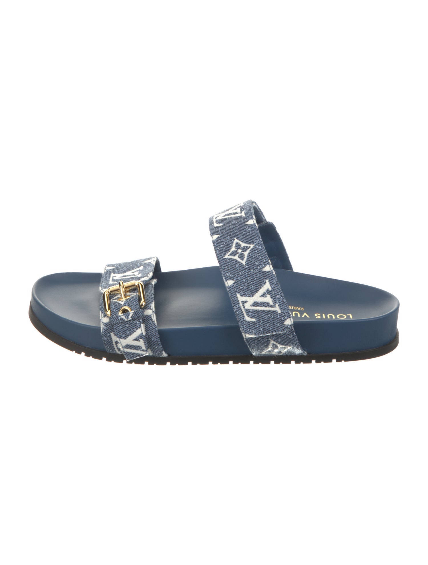 Louis Vuitton LV Monogram Denim Slides - Blue Sandals, Shoes ...