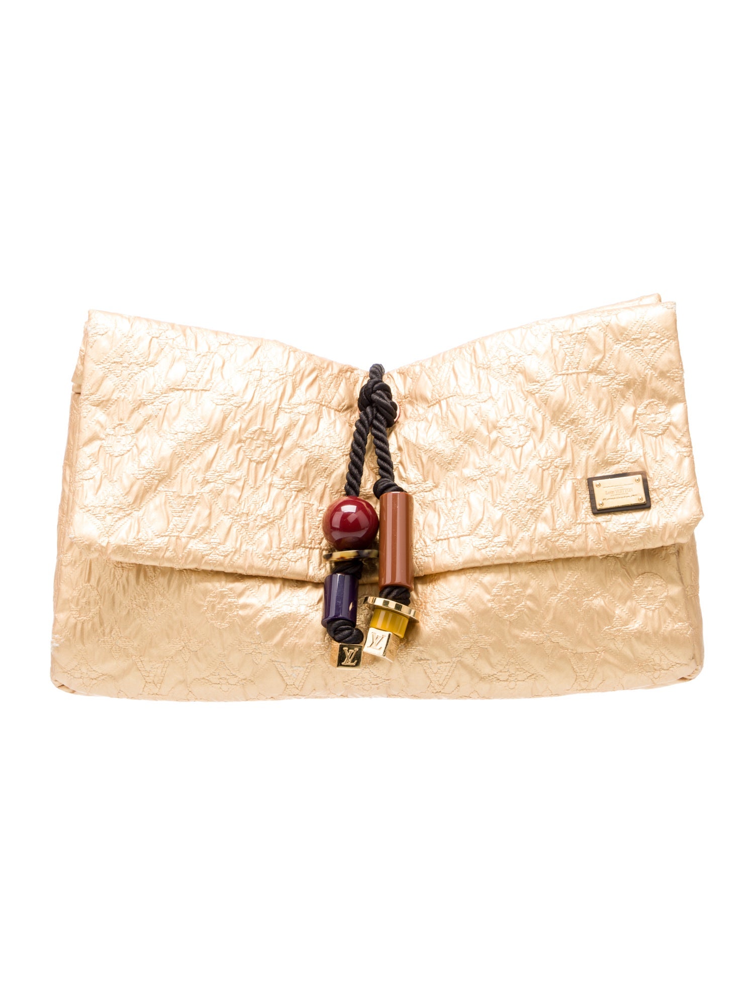 Louis Vuitton Monogram Limelight African Queen Vintage - Gold Clutches ...