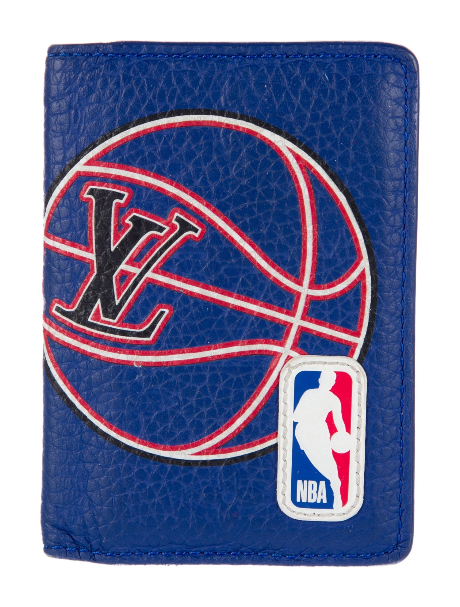 Louis Vuitton x NBA Monogram Pattern Leather Pocket Organizer - Blue ...
