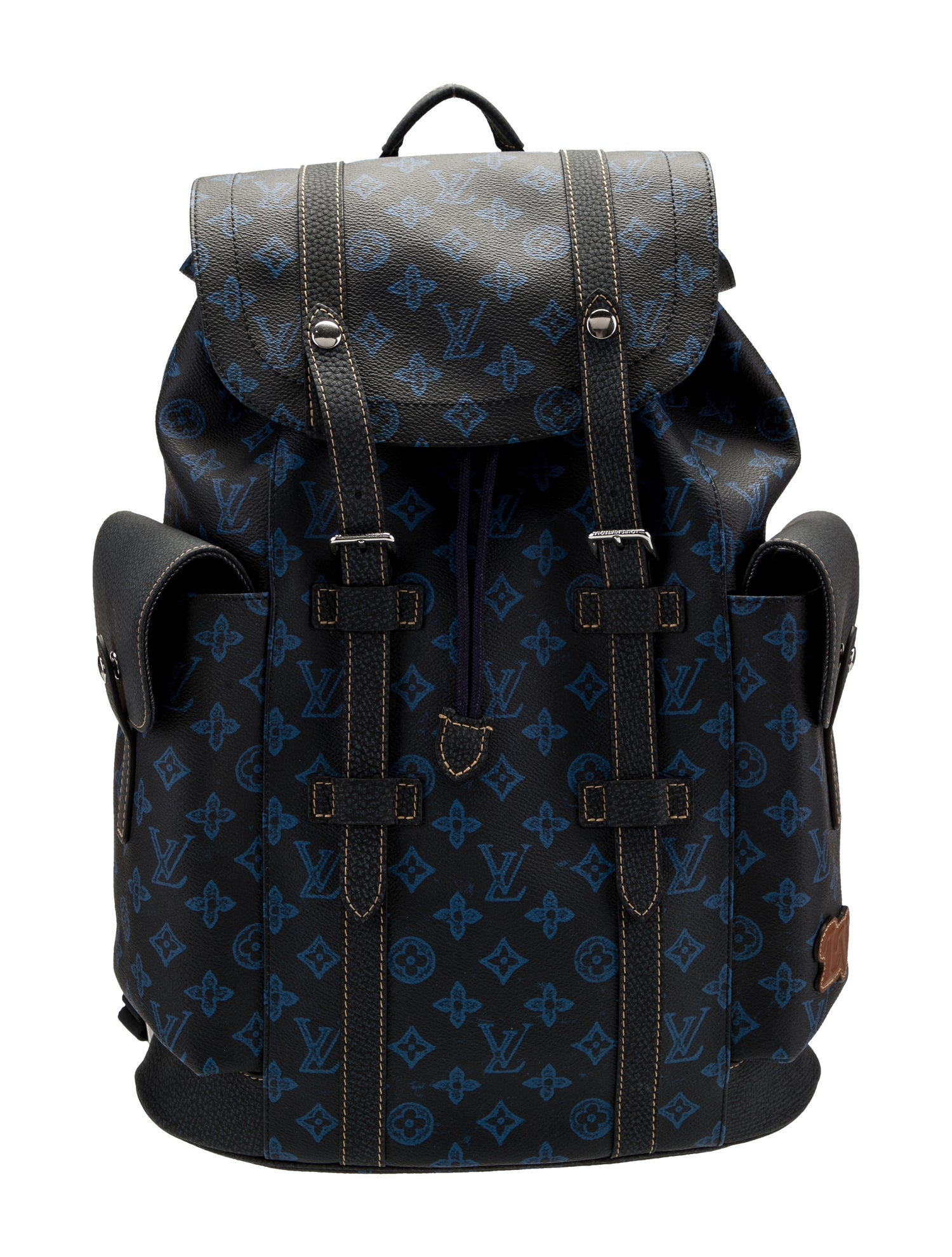 Louis Vuitton LV Monogram Record Christopher MM - Blue Backpacks, Bags ...