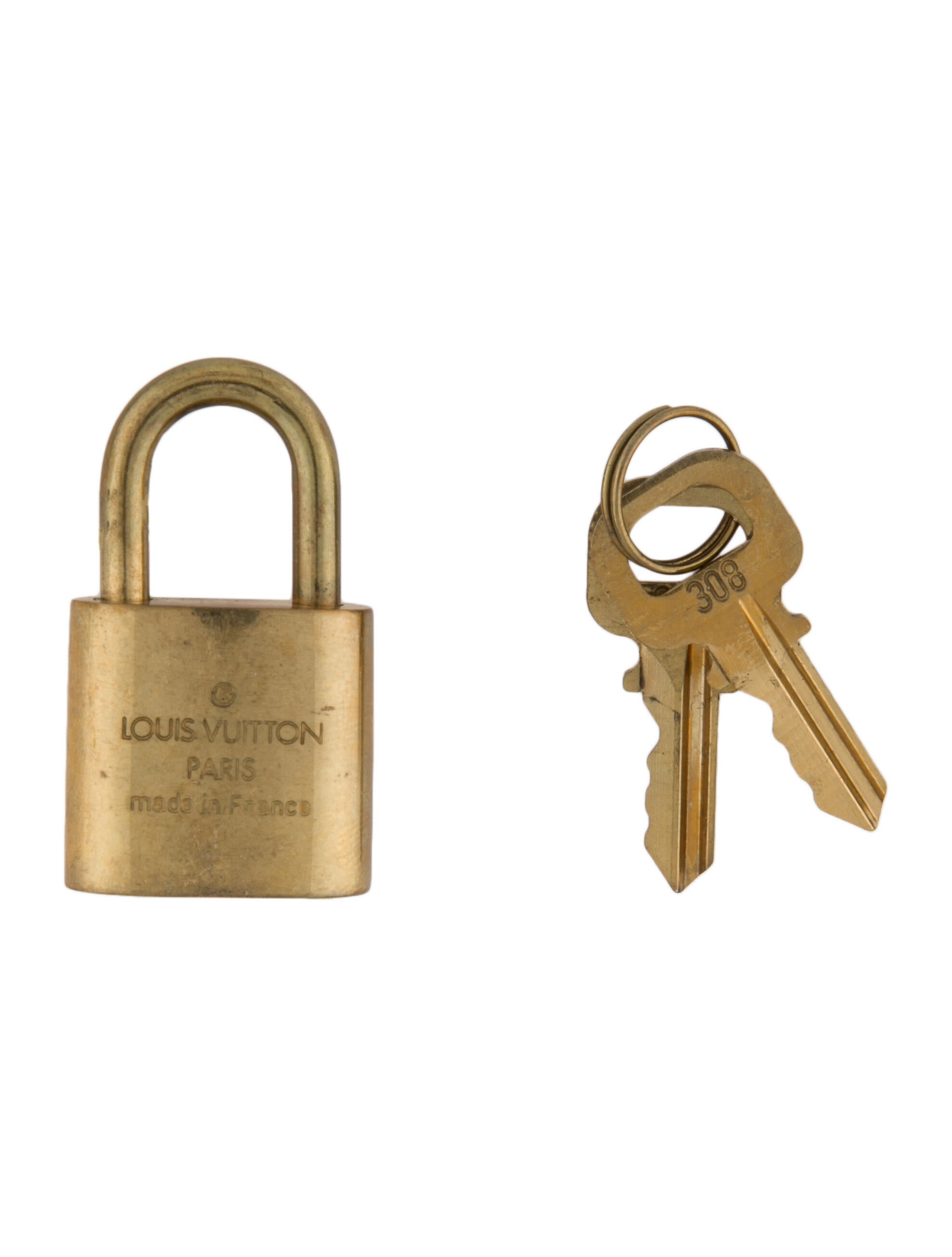 Louis Vuitton Brass Lock & Key Set - Gold Bag Accessories, Accessories ...