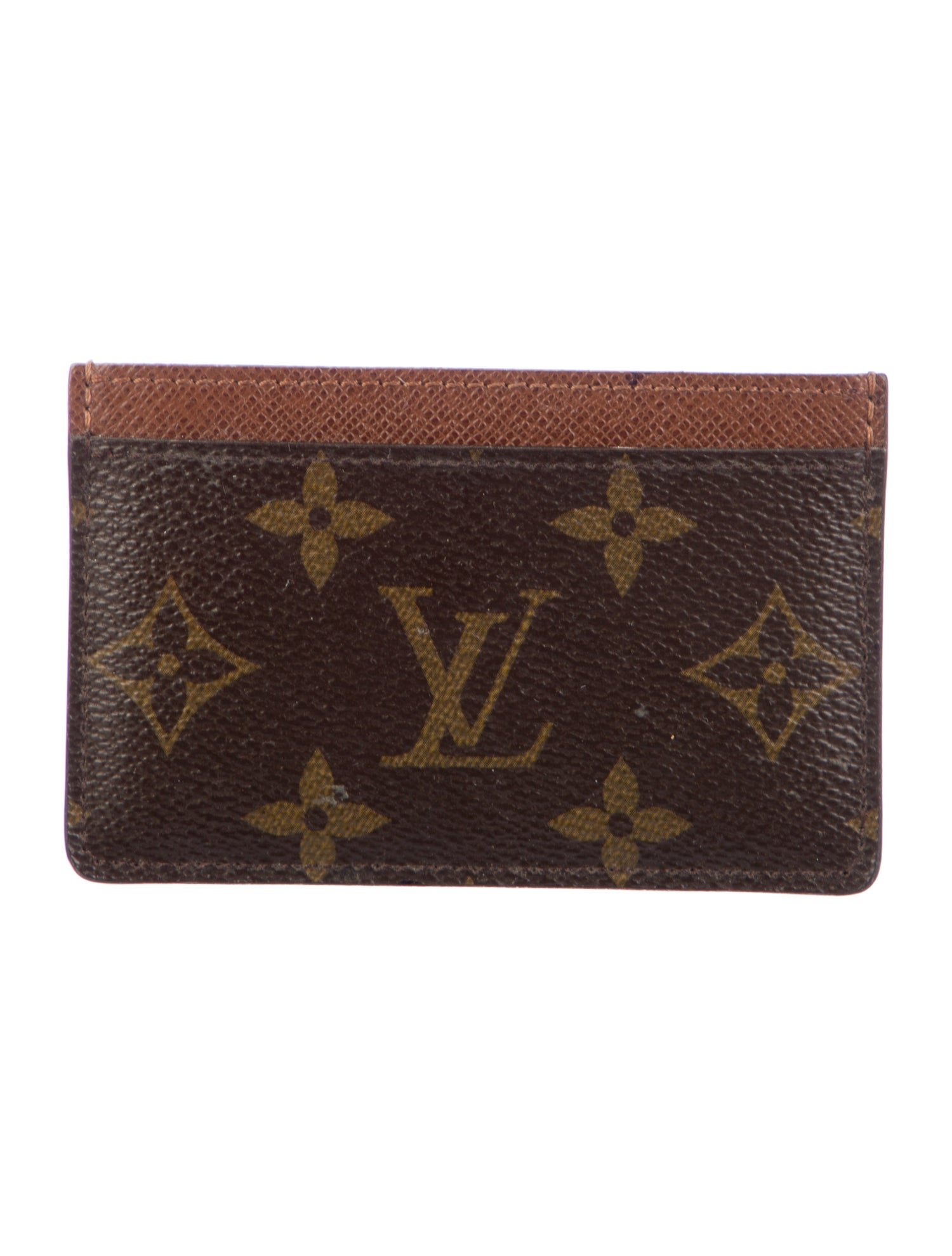 Louis Vuitton LV Monogram Coated Canvas Card Case - Brown Wallets ...