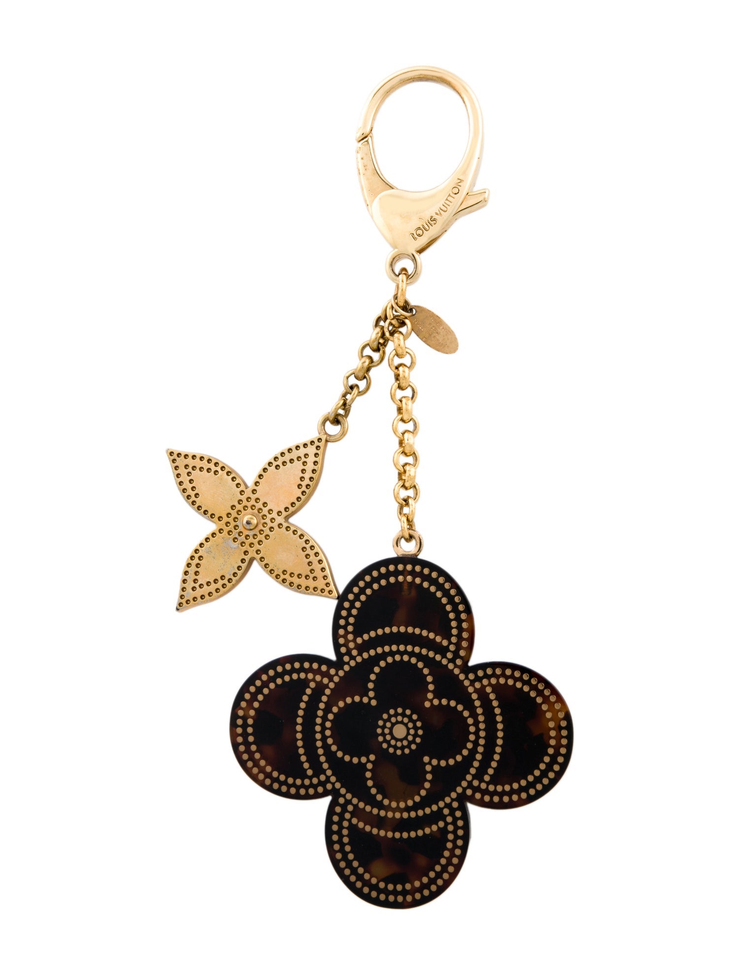 Louis Vuitton LV Facettes Bag Charm and Key Holder - Gold Keychains ...