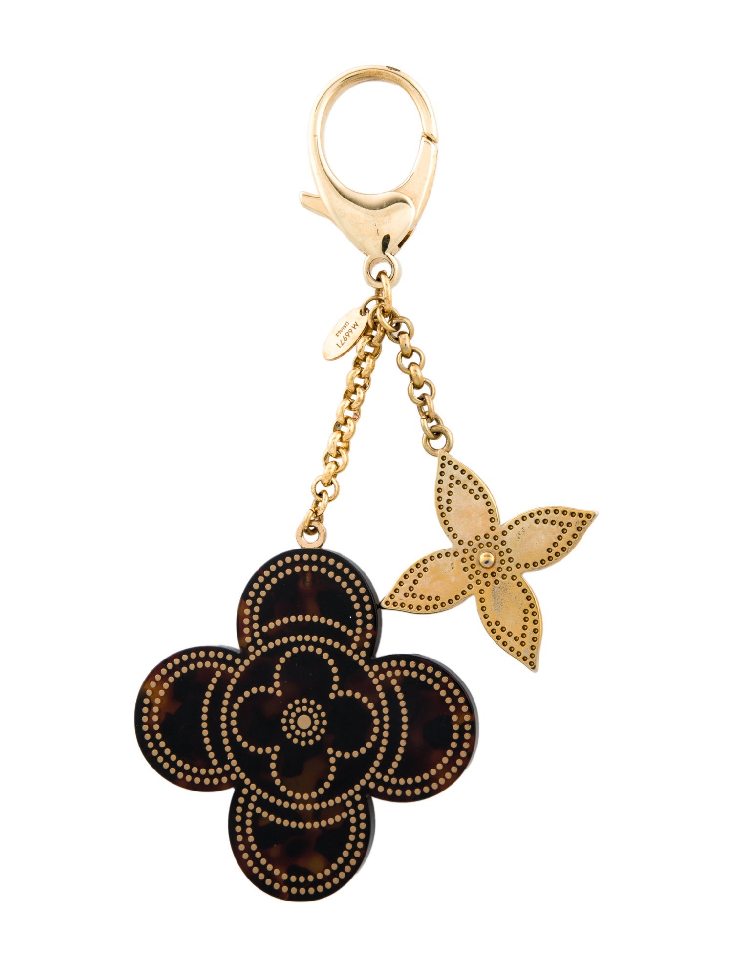 Louis Vuitton LV Facettes Bag Charm and Key Holder - Gold Keychains ...