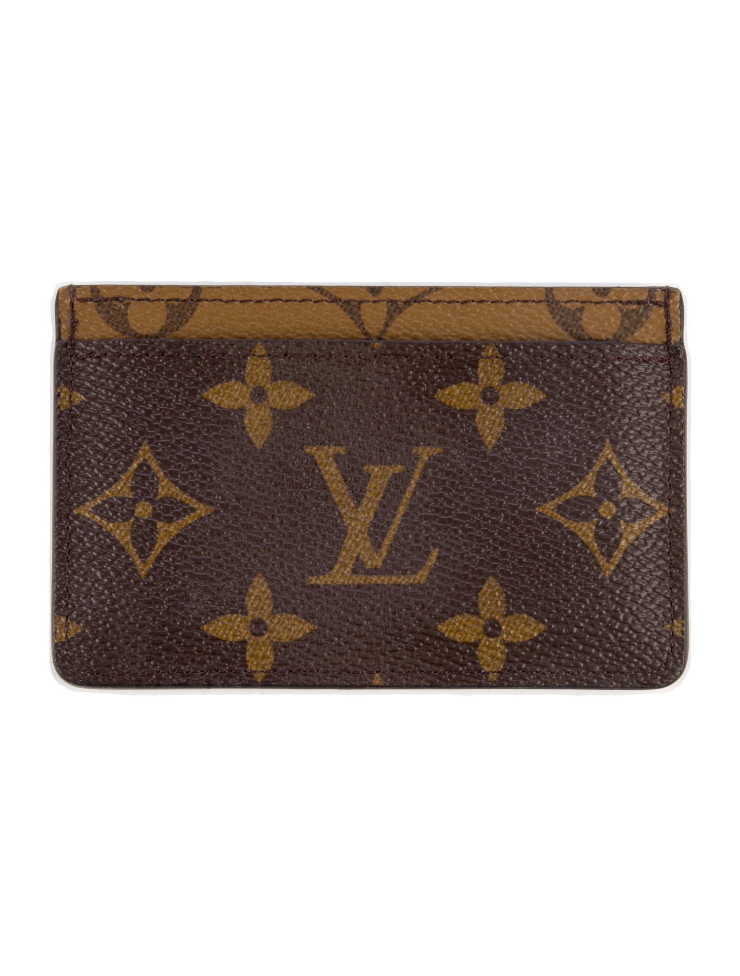 Louis Vuitton LV Monogram Coated Canvas Card Case - Brown Wallets ...