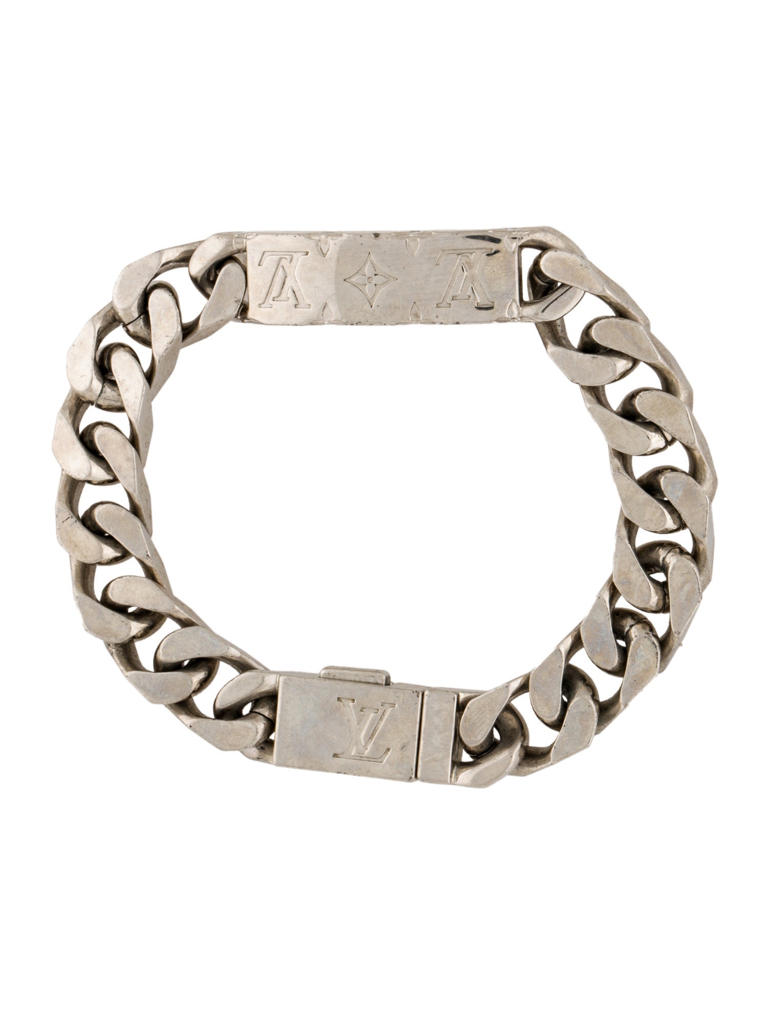 Louis Vuitton Monogram Chain Bracelet - Brass Link, Bracelets ...