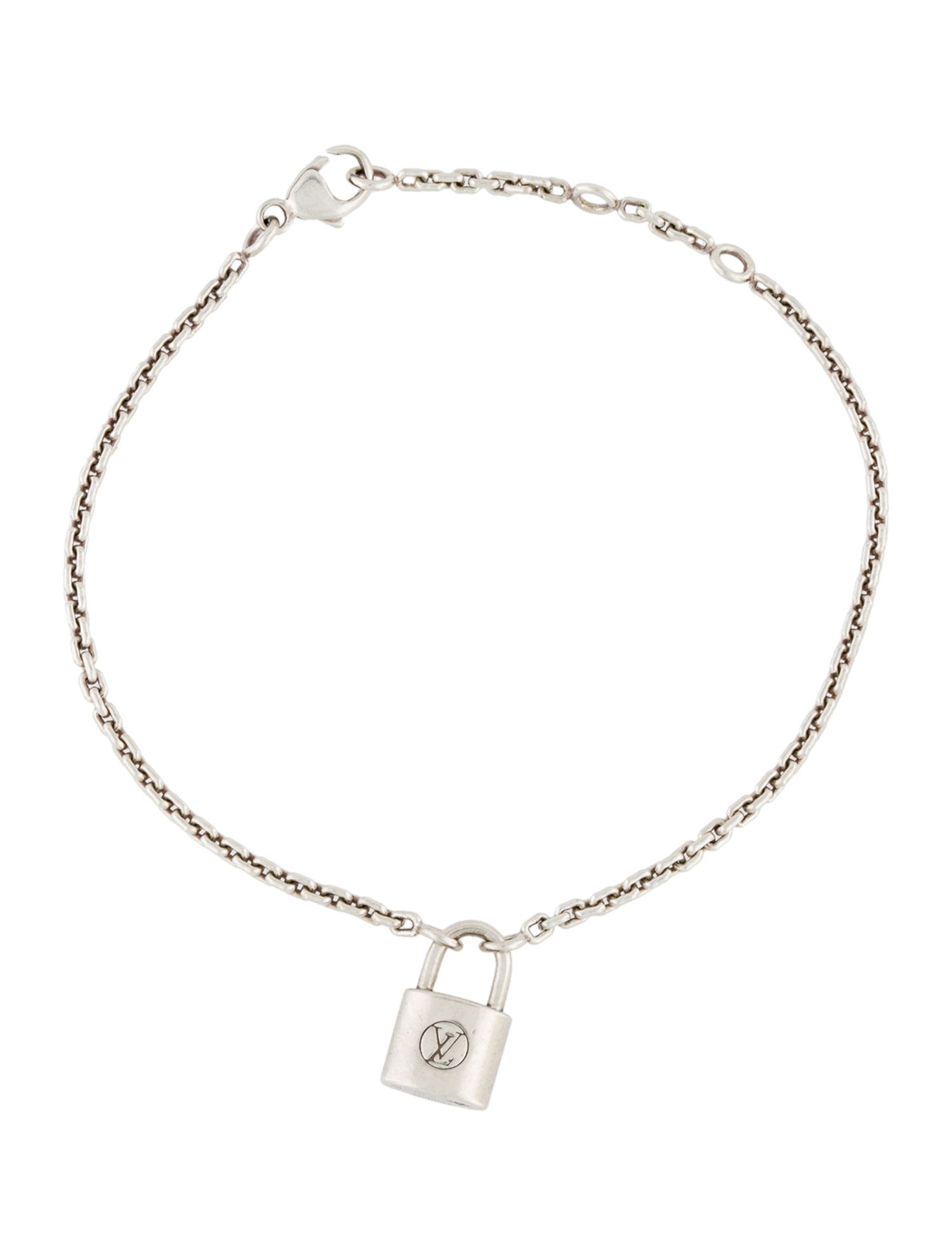 Louis Vuitton Lockit Charm Bracelet - Sterling Silver Charm, Bracelets ...