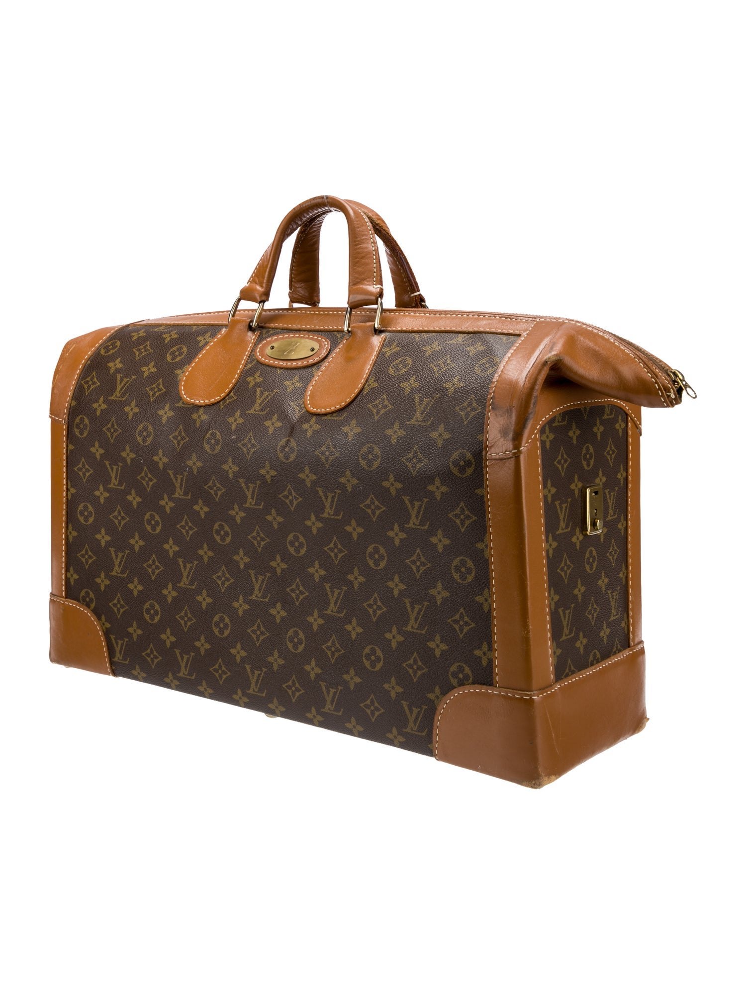 Louis Vuitton LV Monogram Weekender Bag Vintage - Brown Luggage and ...
