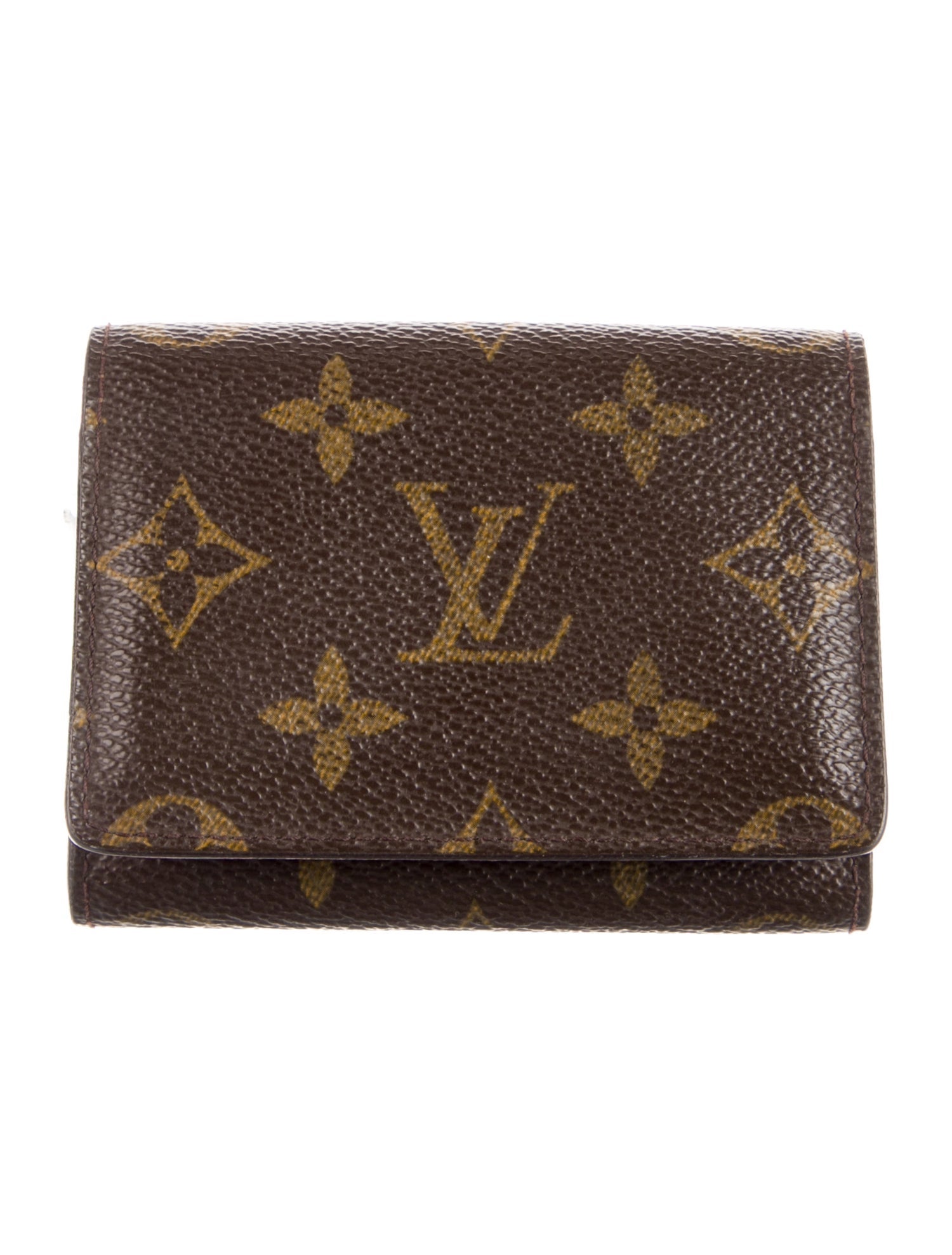 Louis Vuitton LV Monogram Coated Canvas Card Case - Brown Wallets ...