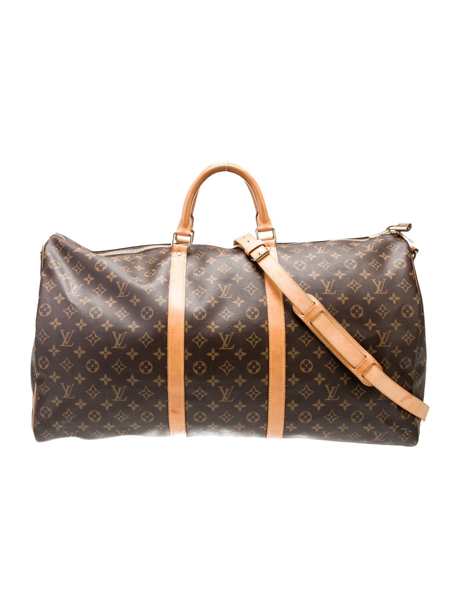 Louis Vuitton LV Monogram Keepall Bandouliere 60 Vintage - Brown Luggage and Travel, Handbags ...