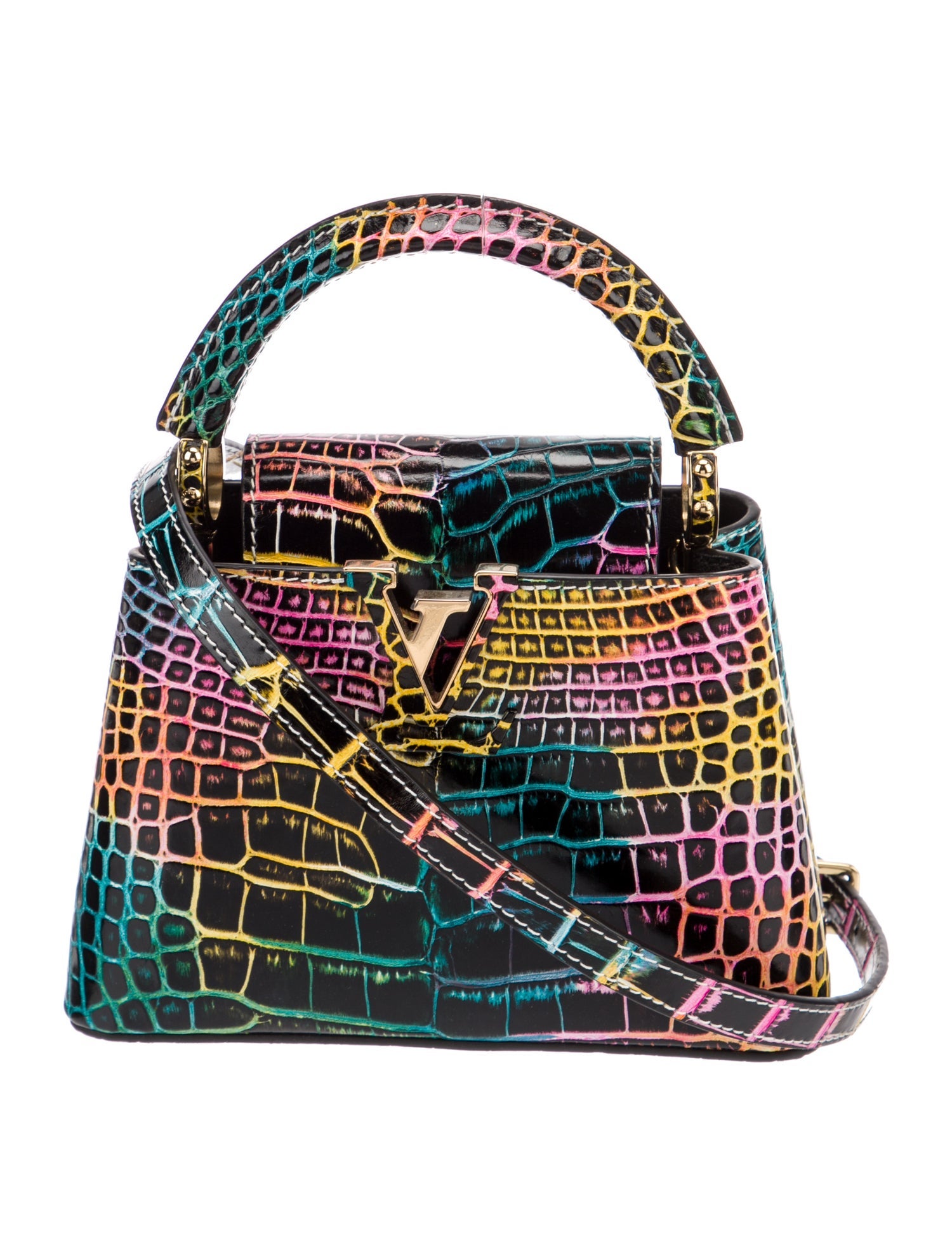 Louis Vuitton Alligator Capucines Mini - Black Handle Bags, Handbags ...