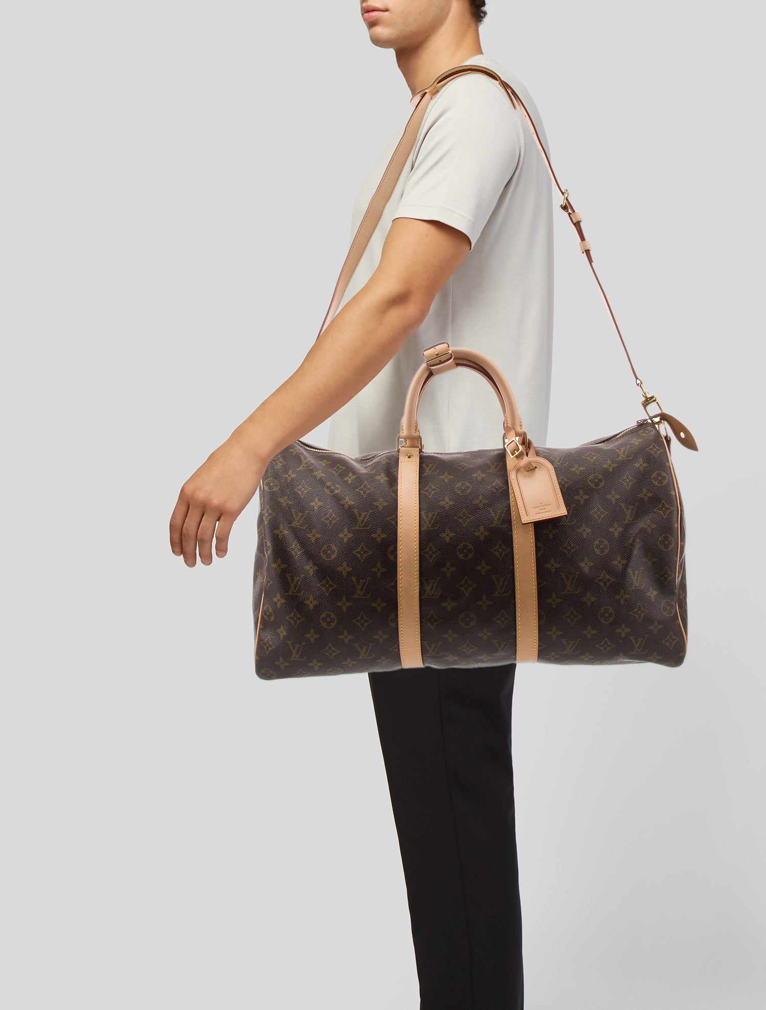 Louis Vuitton x NIGO Monogram Denim Drip & Taurillon Keepall Bandouliere 50 - Blue Weekenders ...