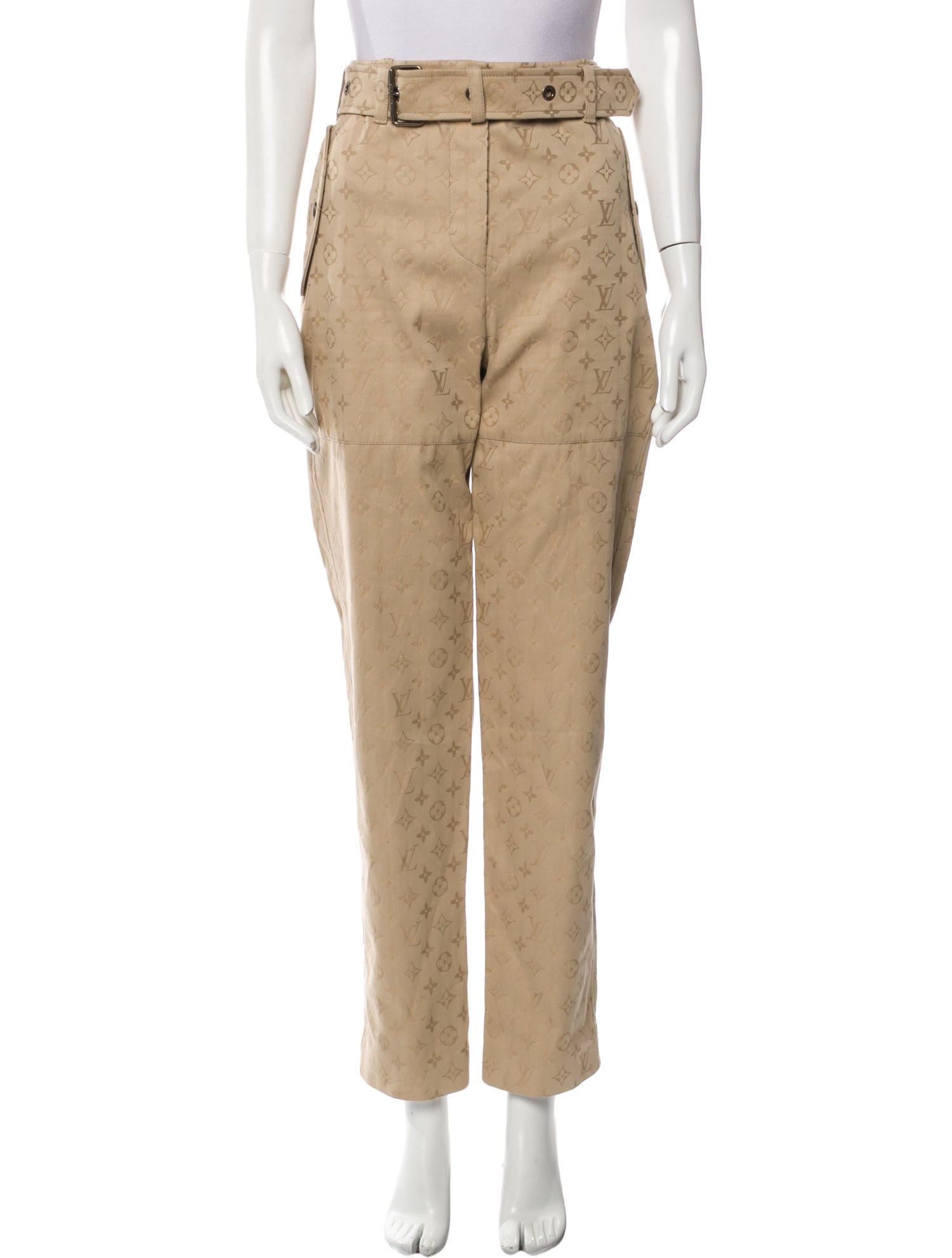 Louis Vuitton 2021 Straight Leg Pants - Neutrals, 12" Rise Pants ...