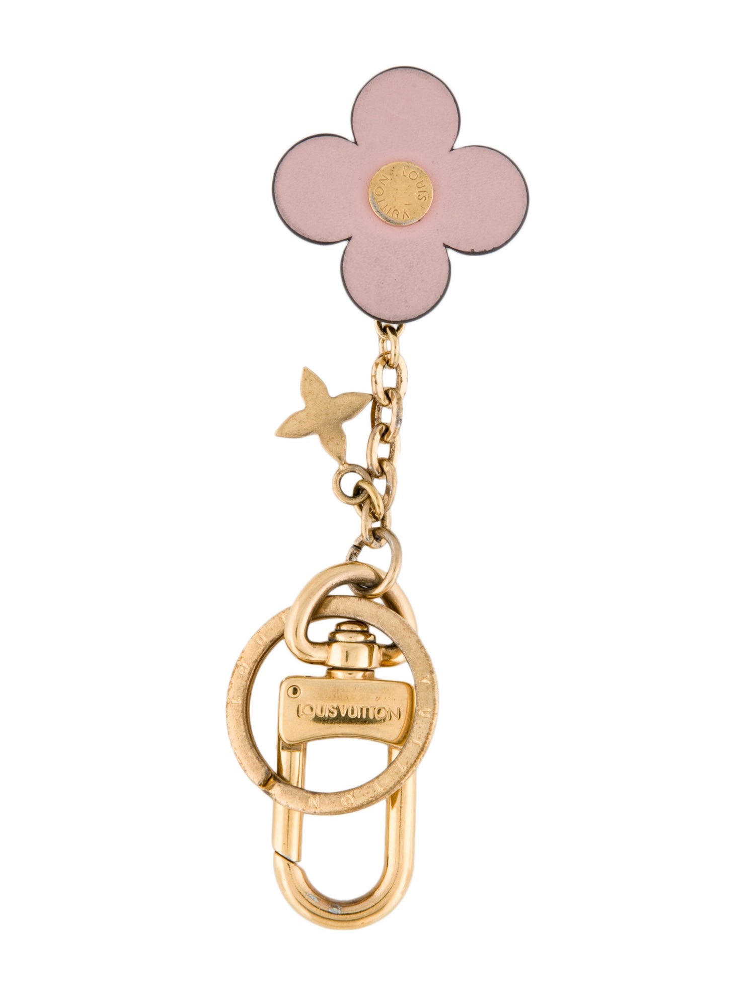 Louis Vuitton Ivy Flower Bag Charm & Key Holder - Gold Keychains ...